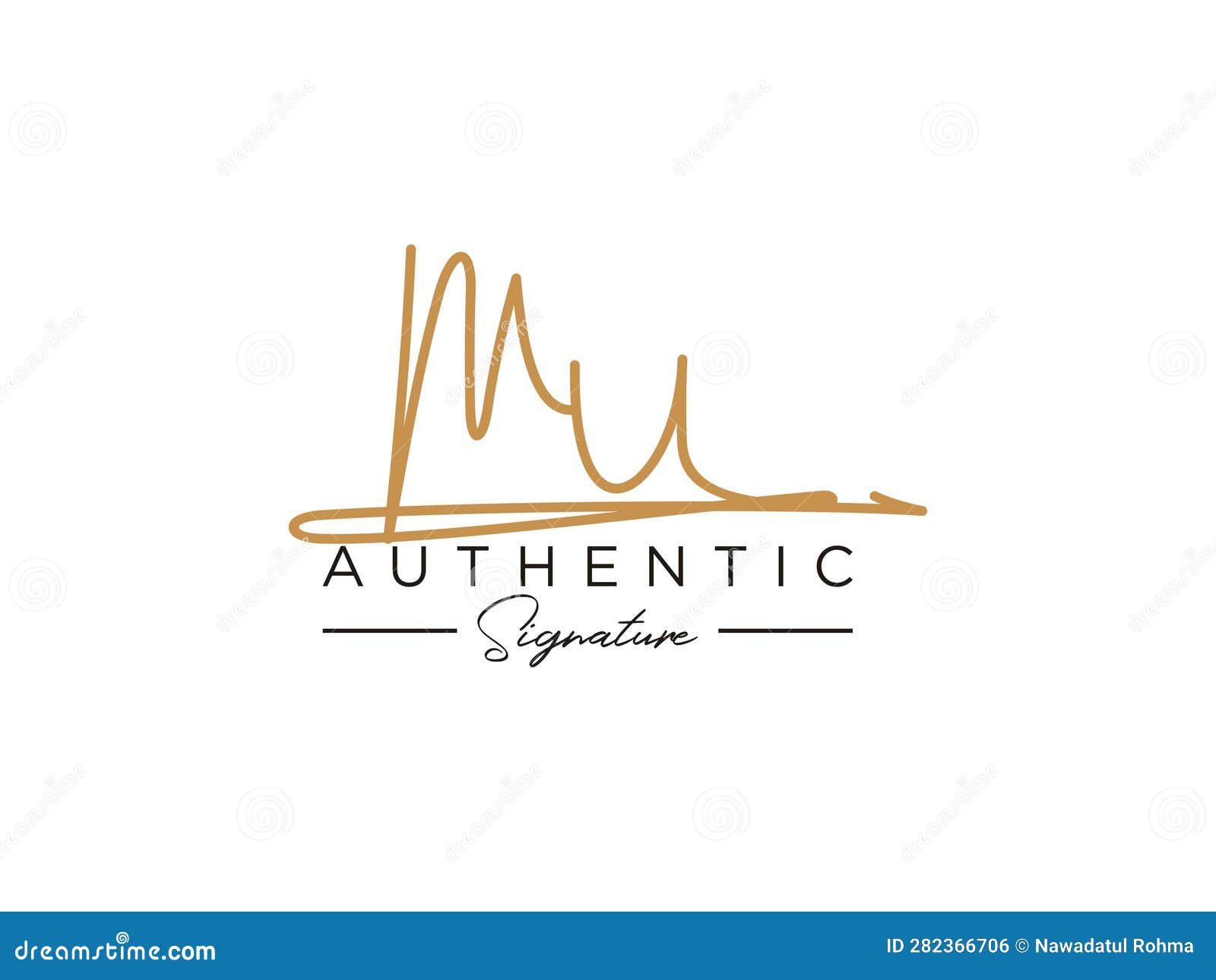 Letter MU Signature Logo Template Vector Stock Vector - Illustration of ...
