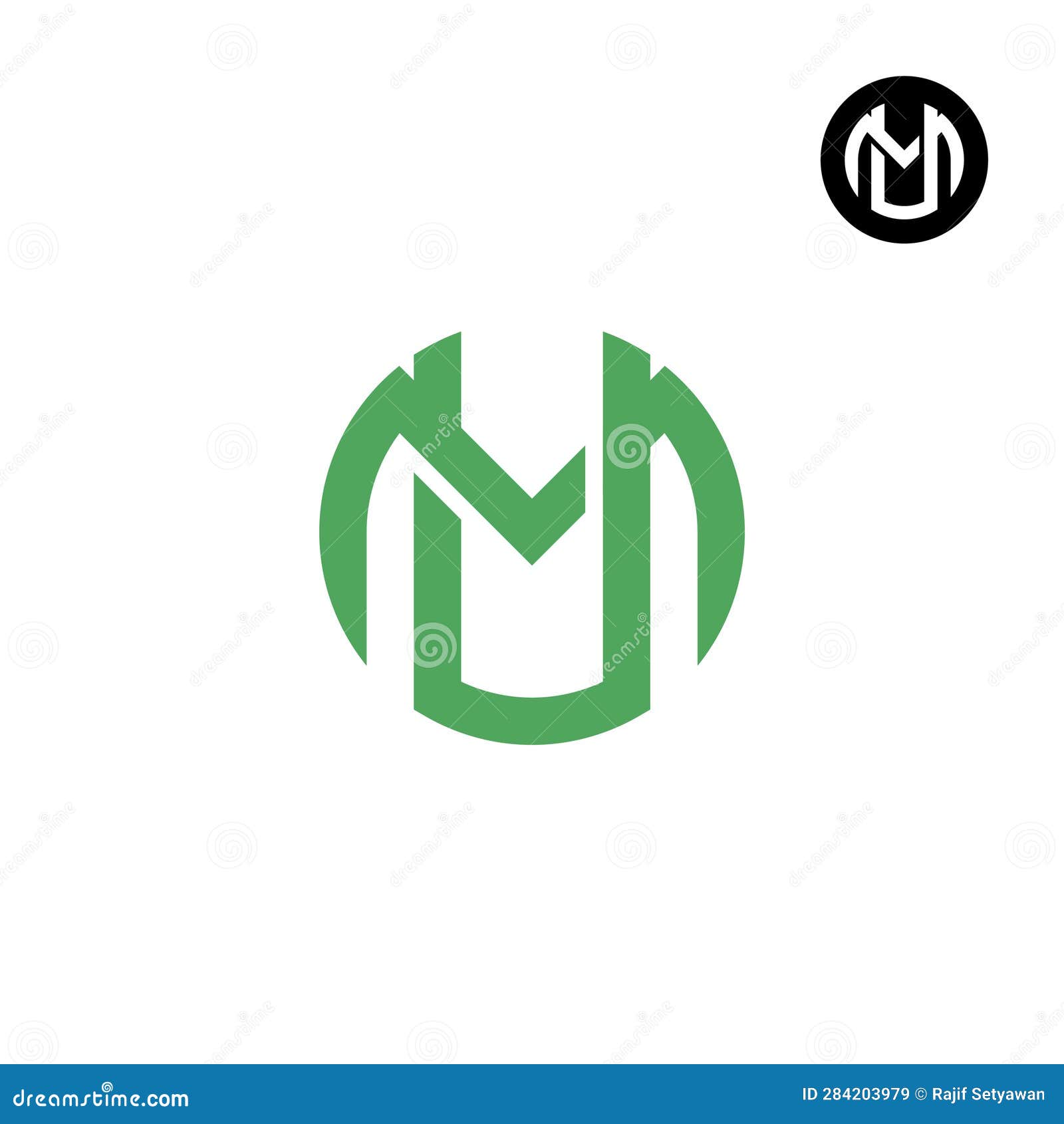 Letter MU UM Circle Bold Logo Design Stock Vector - Illustration of ...