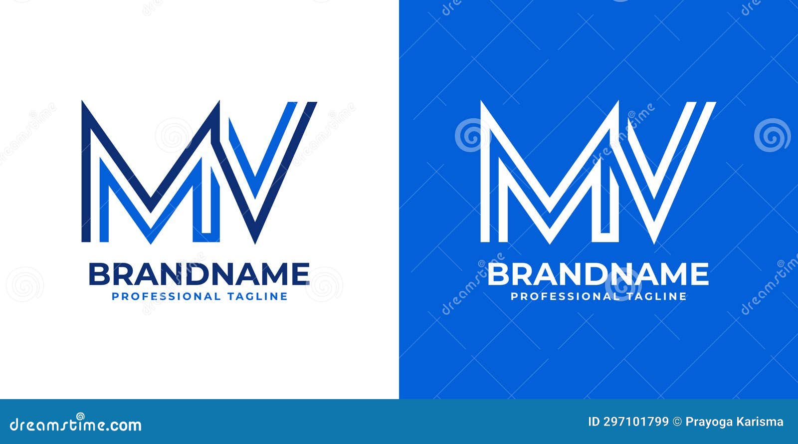 Letter MV Line Monogram Logo, Suitable for Business with MV or VM ...