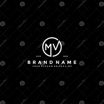 Letter MV Logo Design Vector Stock Vector - Illustration of clean ...