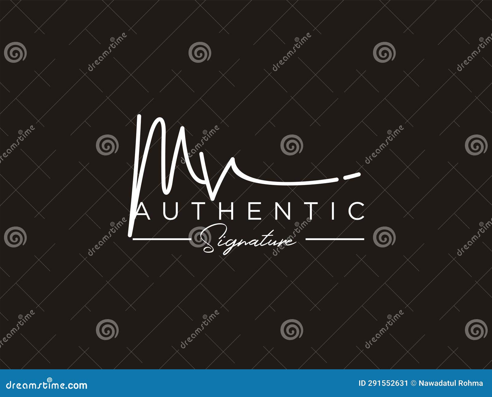 Letter MV Signature Logo Template Vector Stock Vector - Illustration of ...