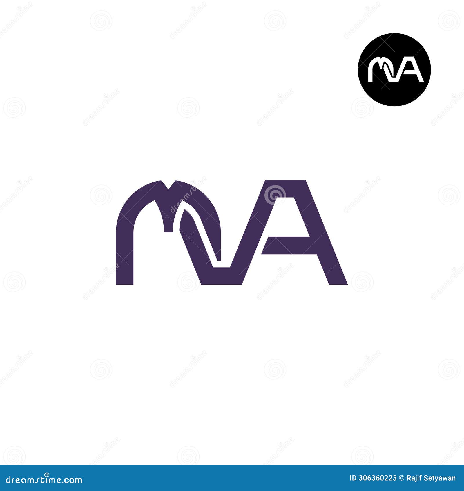 Letter MVA Monogram Logo Design Stock Vector - Illustration of ...