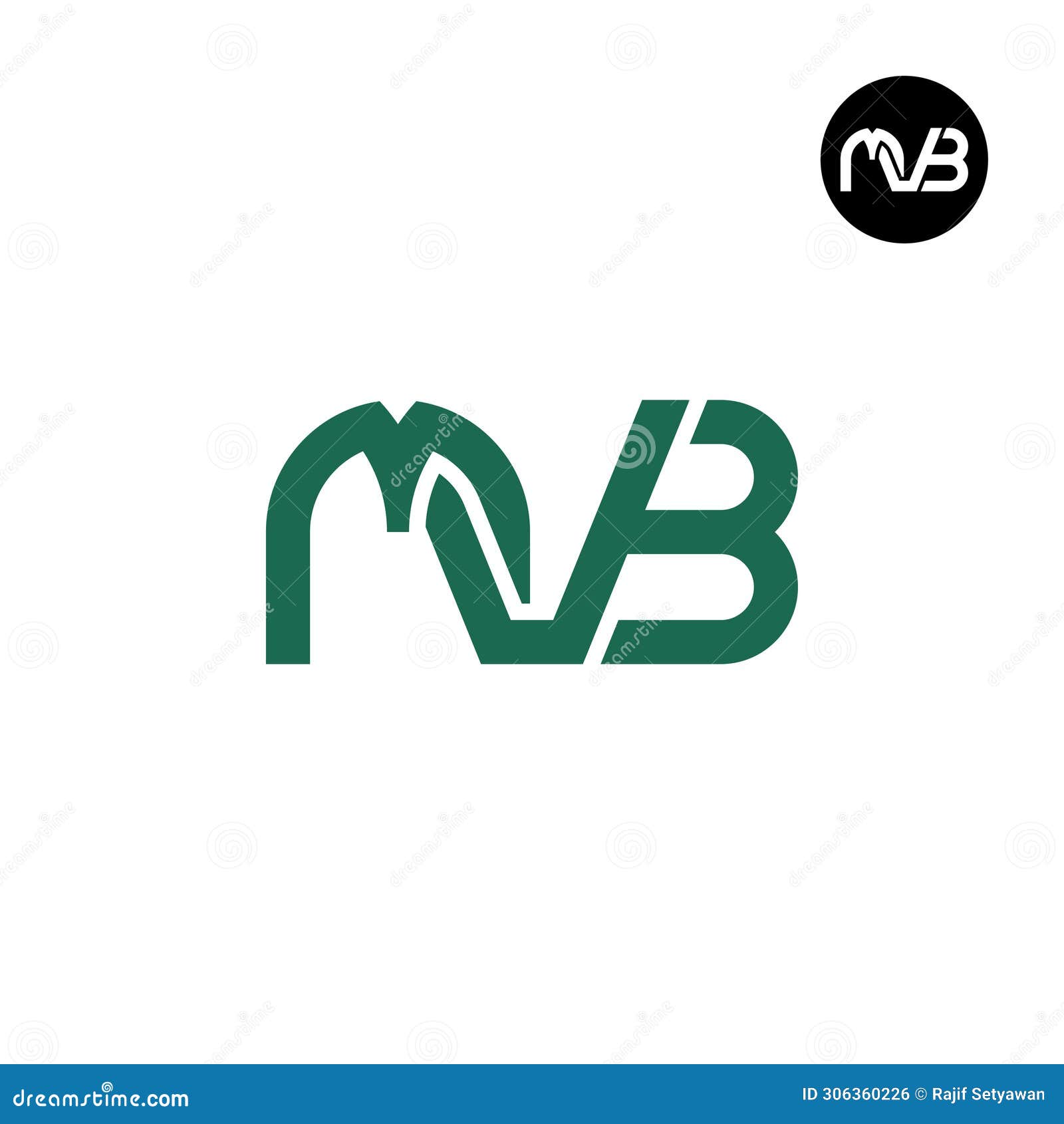 Letter MVB Monogram Logo Design Stock Vector - Illustration of logos ...