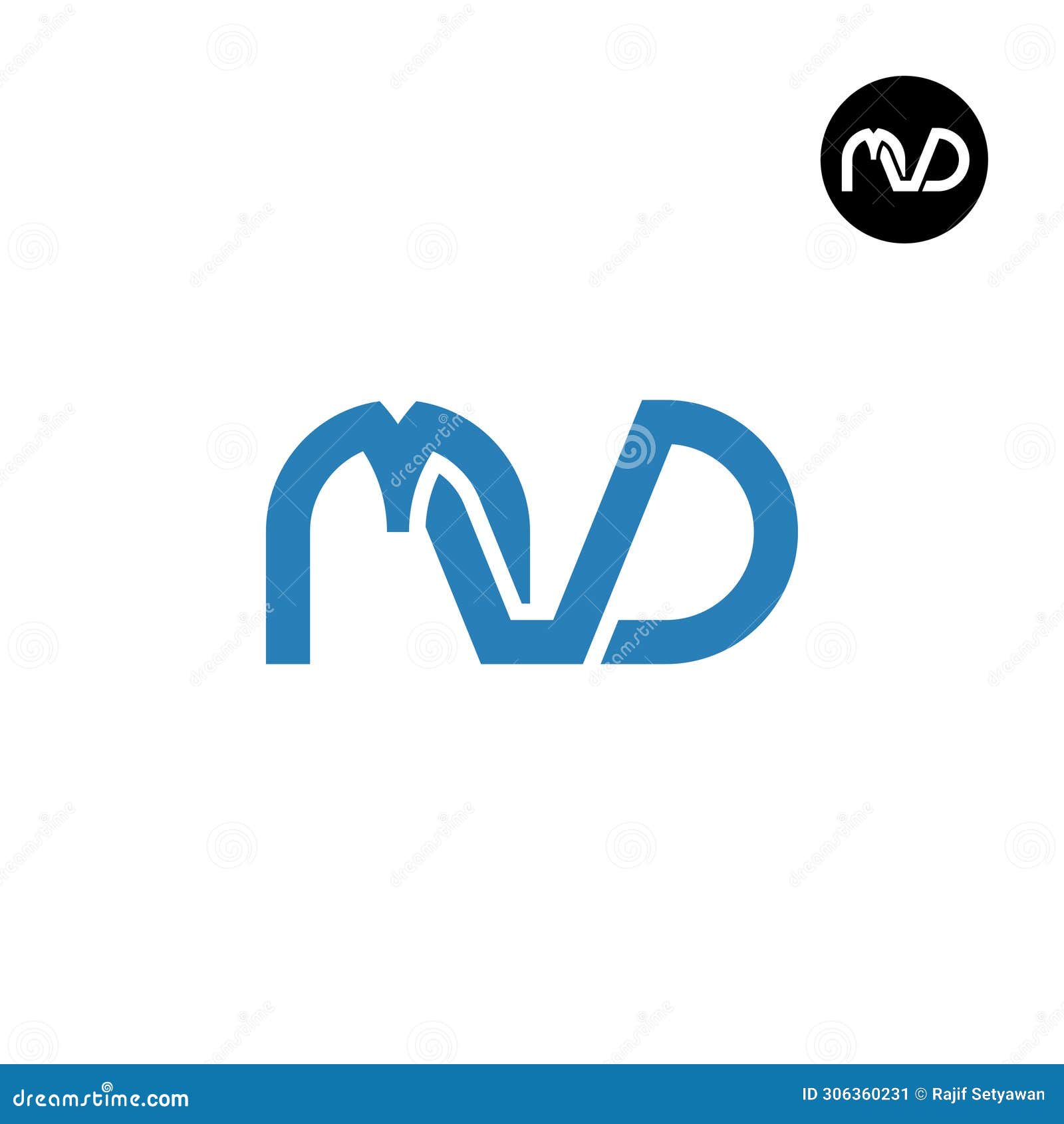 Letter MVD Monogram Logo Design Stock Vector - Illustration of alphabet ...