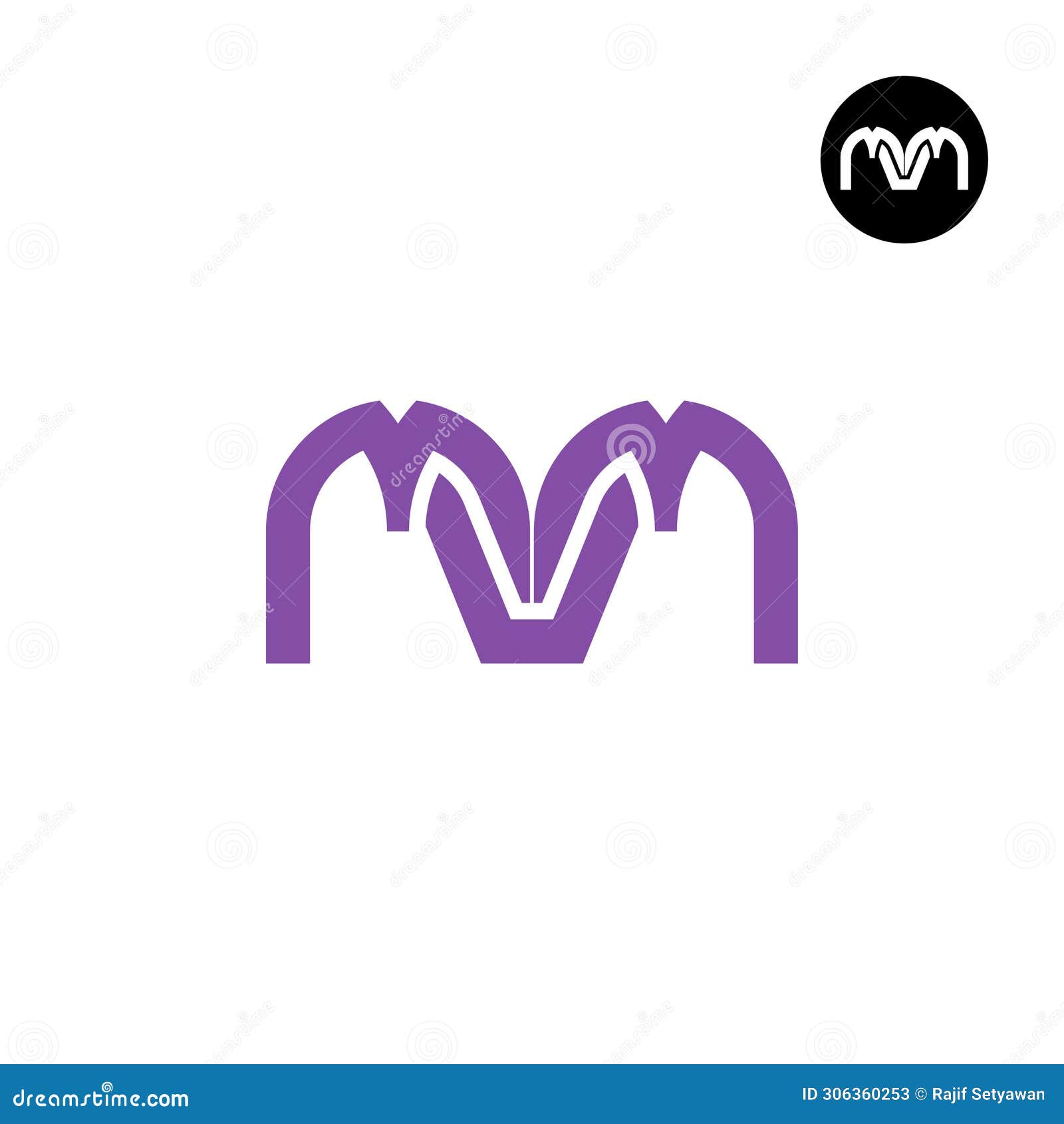 Letter MVM Monogram Logo Design Stock Vector - Illustration of monogram ...