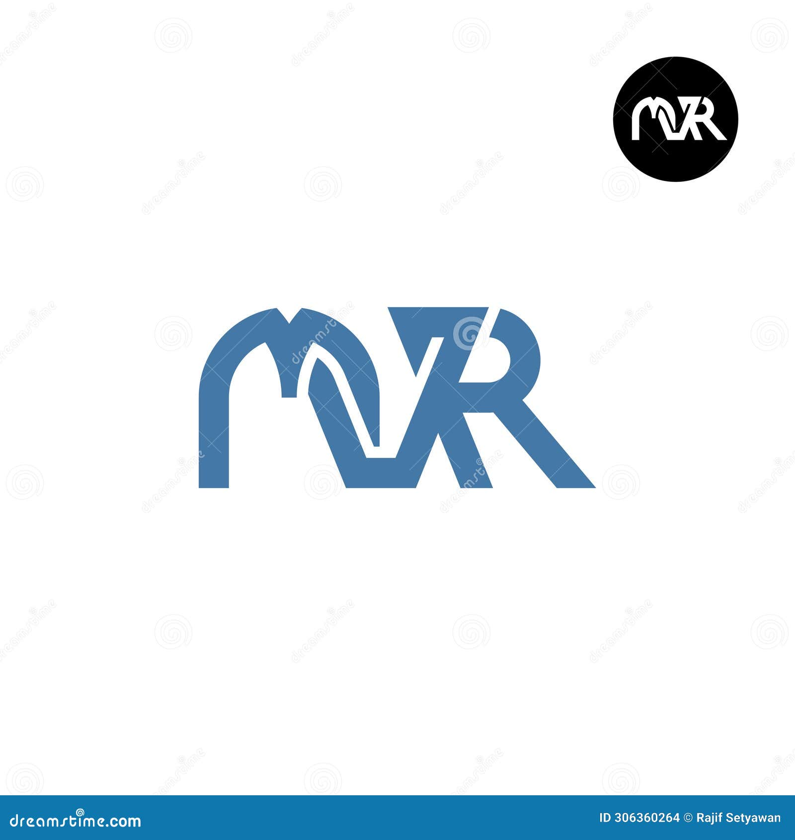 Letter MVR Monogram Logo Design Stock Vector - Illustration of ...