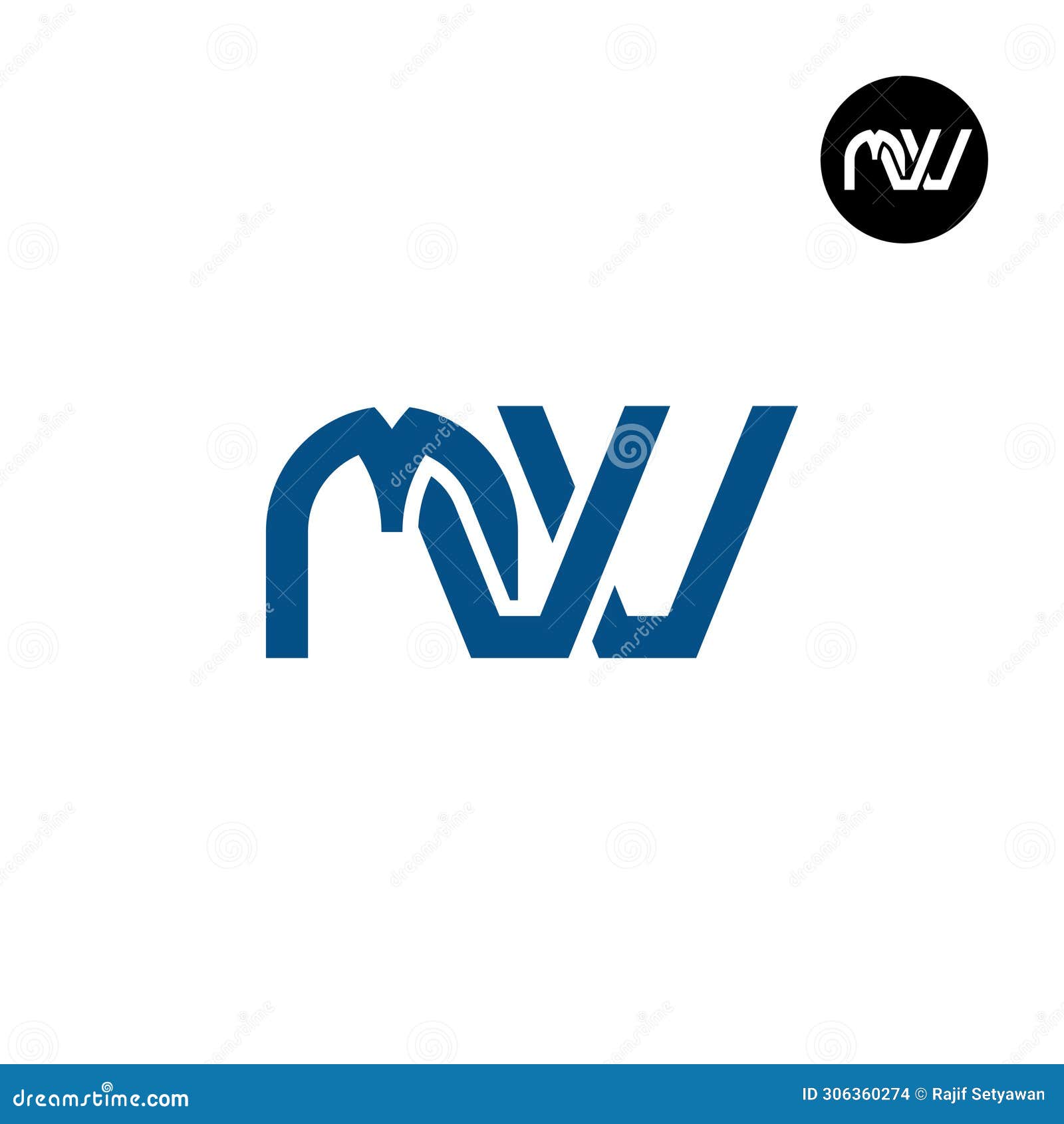 Letter MVV Monogram Logo Design Stock Vector - Illustration of letters ...