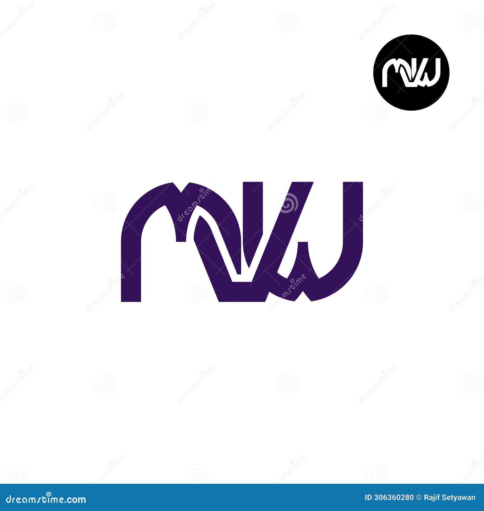 Letter MVW Monogram Logo Design Stock Vector - Illustration of name ...