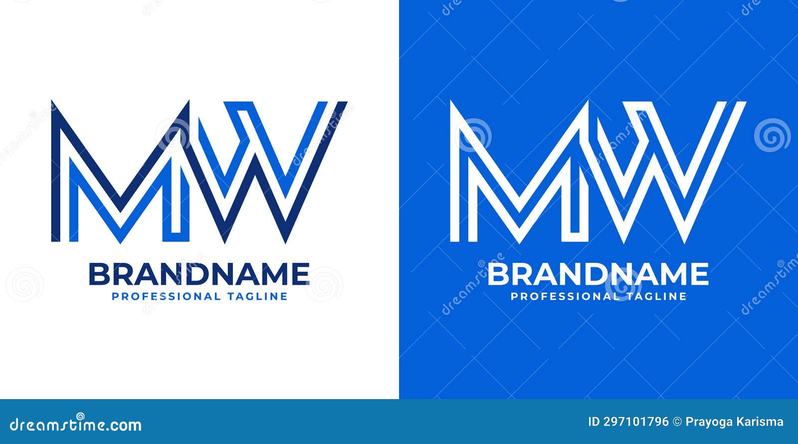 Letter MW Line Monogram Logo, Suitable for Business with MW or WM ...