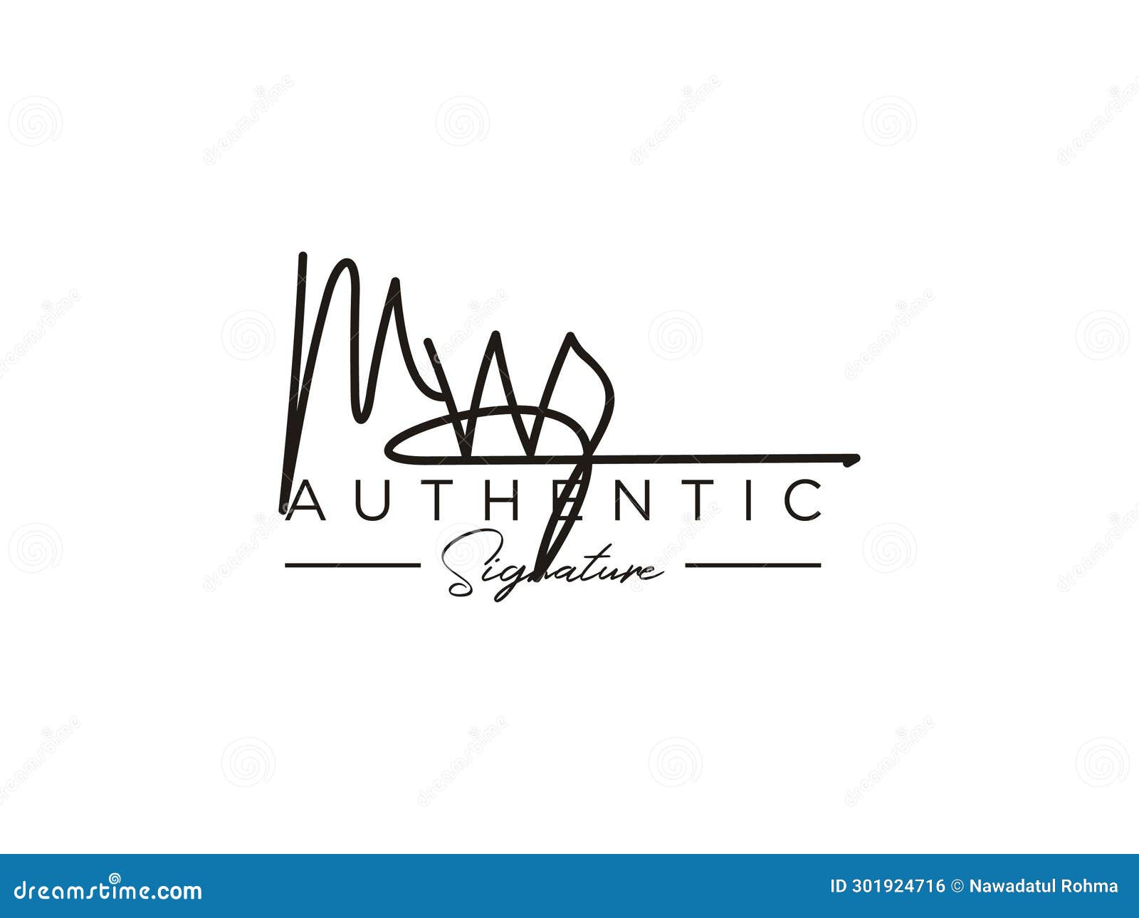 Letter MW Signature Logo Template Vector Stock Vector - Illustration of ...