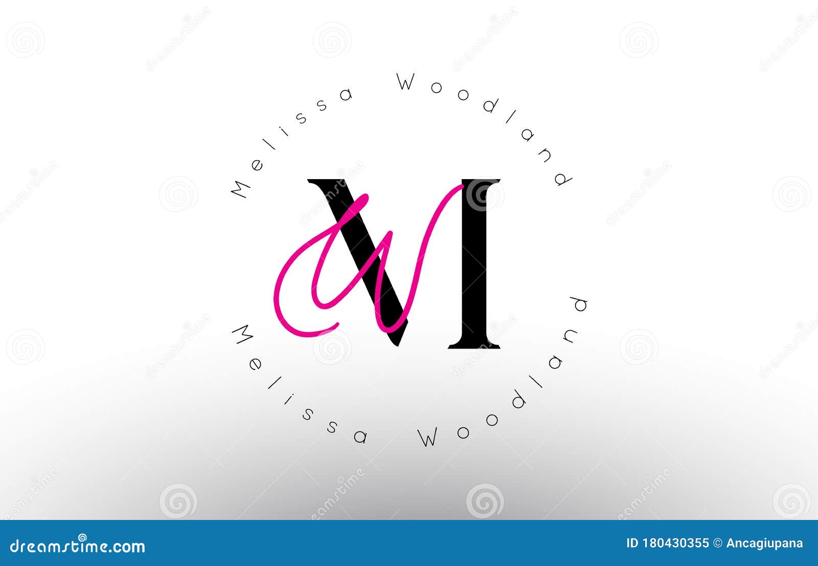 Letter MW Signature Minimalistic Vector Logo. Simple MW Icon with ...