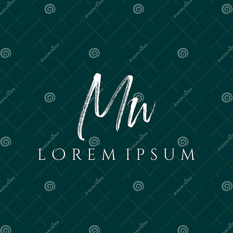 Letter MW Simple Monogram Logo Icon Design. Stock Vector - Illustration ...