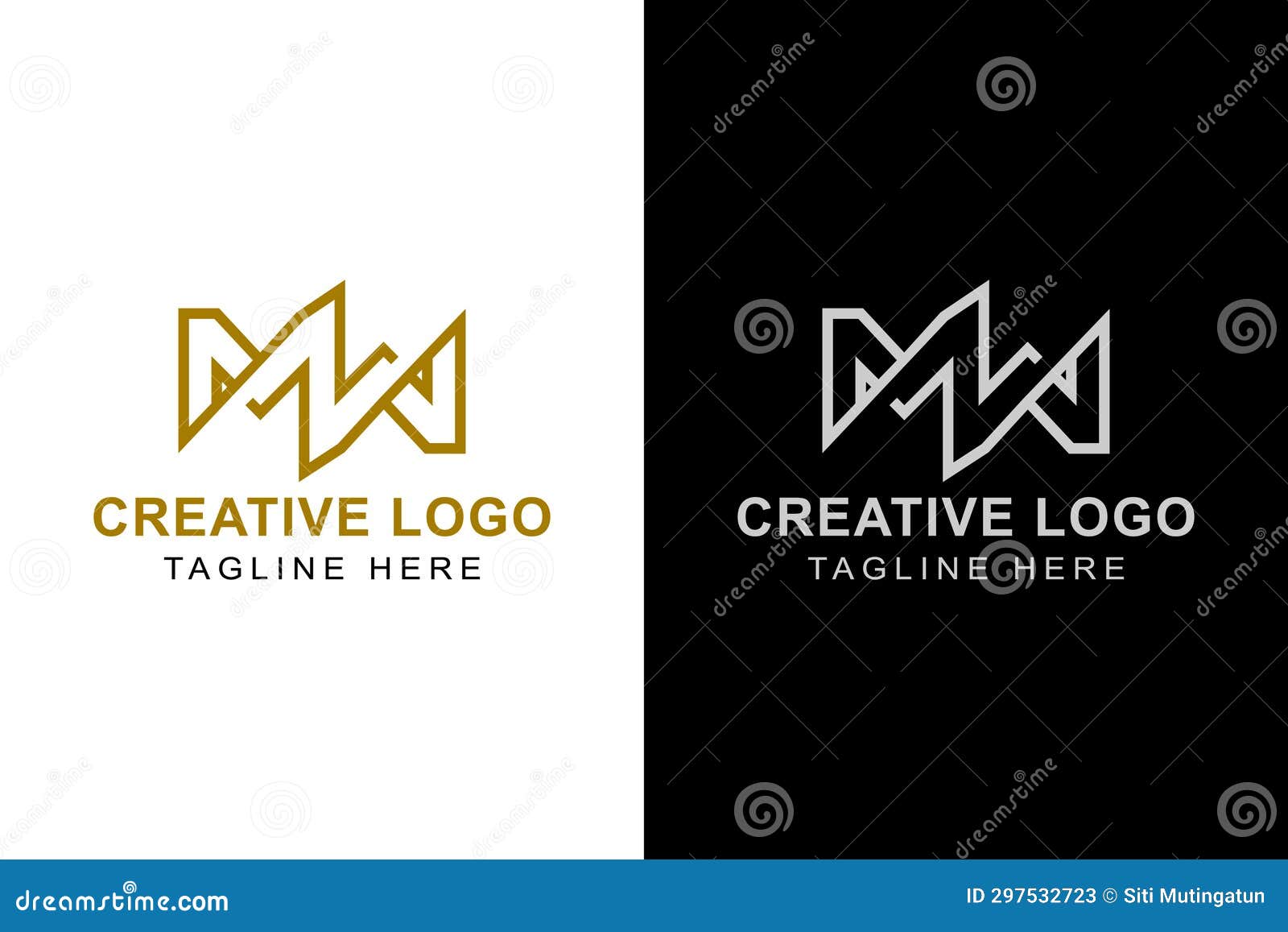 Letter MW, WM Logo. Vector Design Editable Stock Vector - Illustration ...