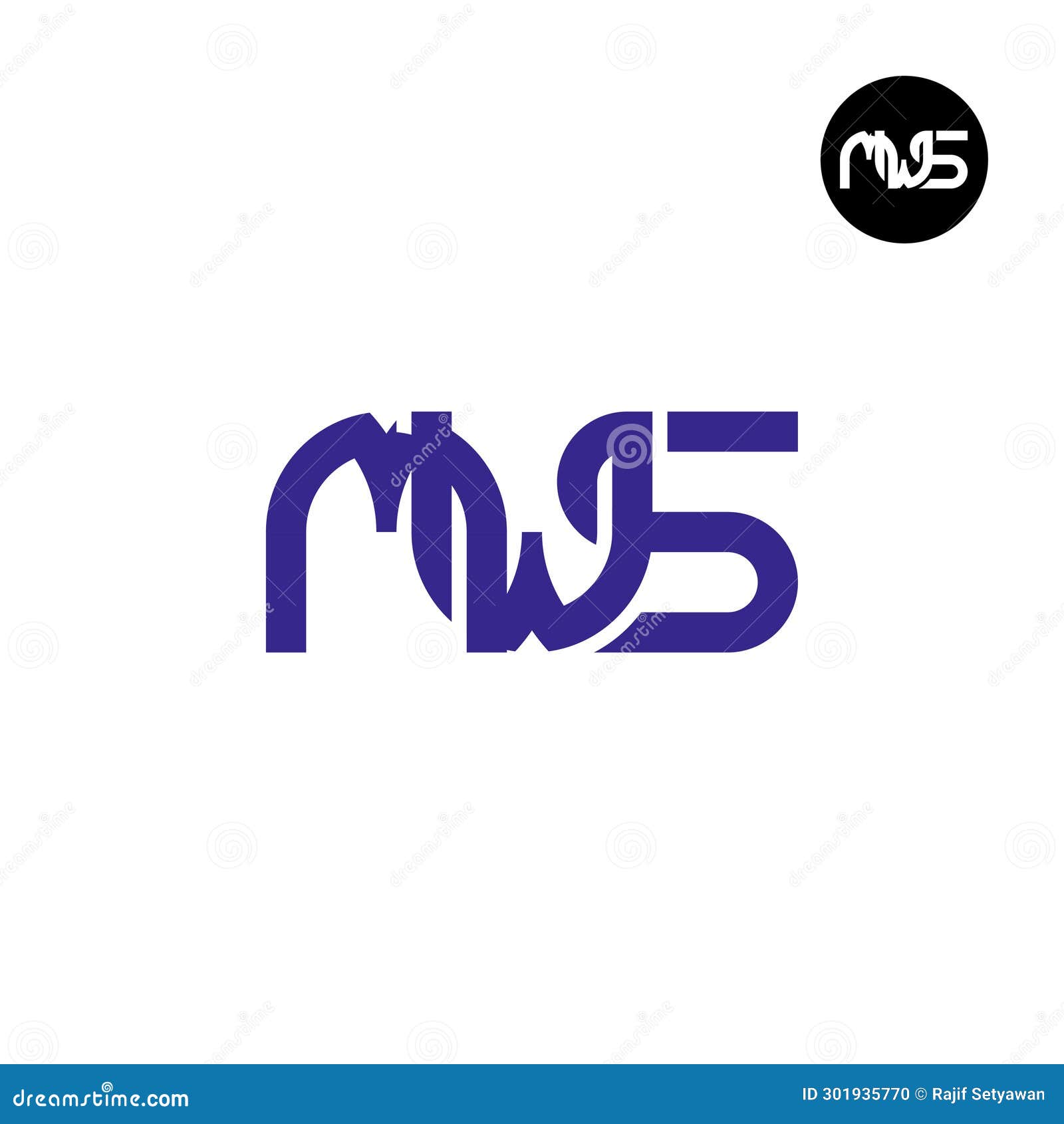 Letter MWS Monogram Logo Design Stock Vector - Illustration of ...