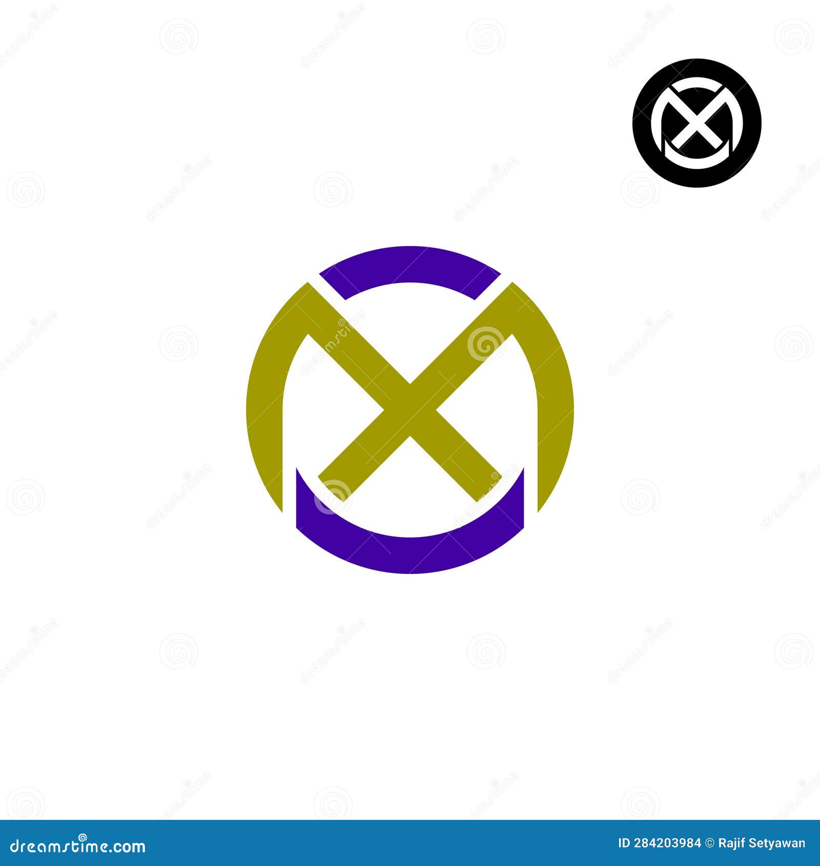 Letter MX XM Circle Bold Logo Design Stock Vector - Illustration of ...