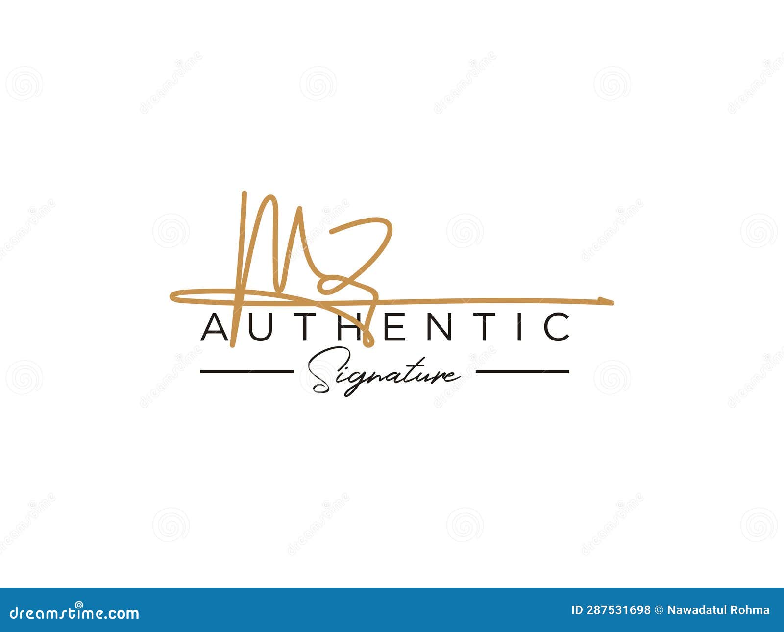 Letter MZ Signature Logo Template Vector Stock Vector - Illustration of ...