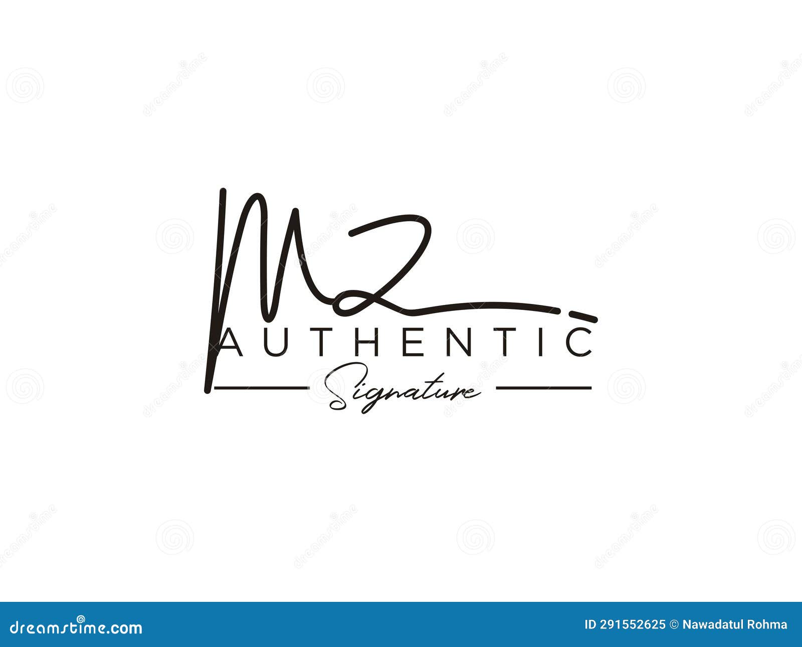Letter MZ Signature Logo Template Vector Stock Vector - Illustration of ...