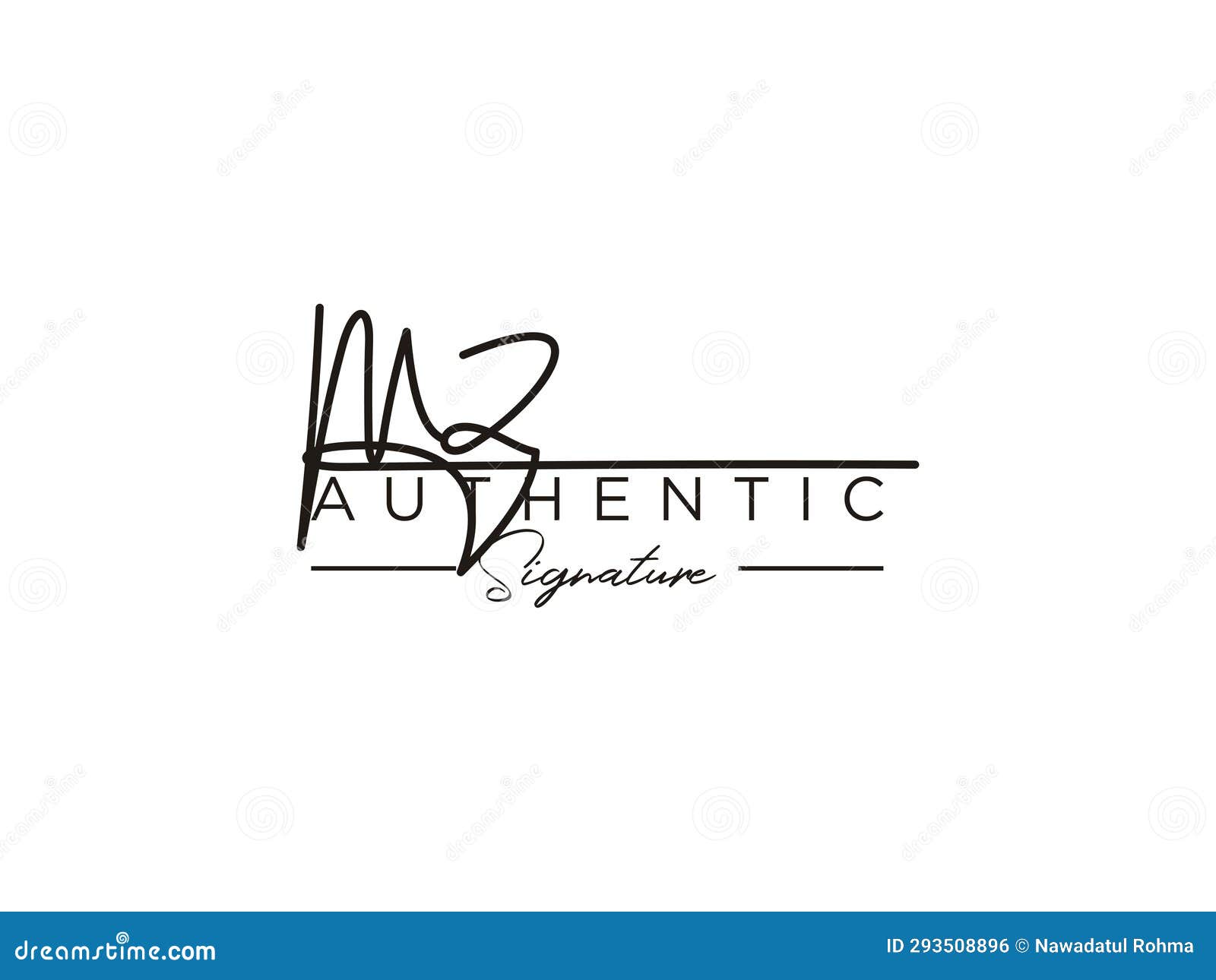 Letter MZ Signature Logo Template Vector Stock Vector - Illustration of ...