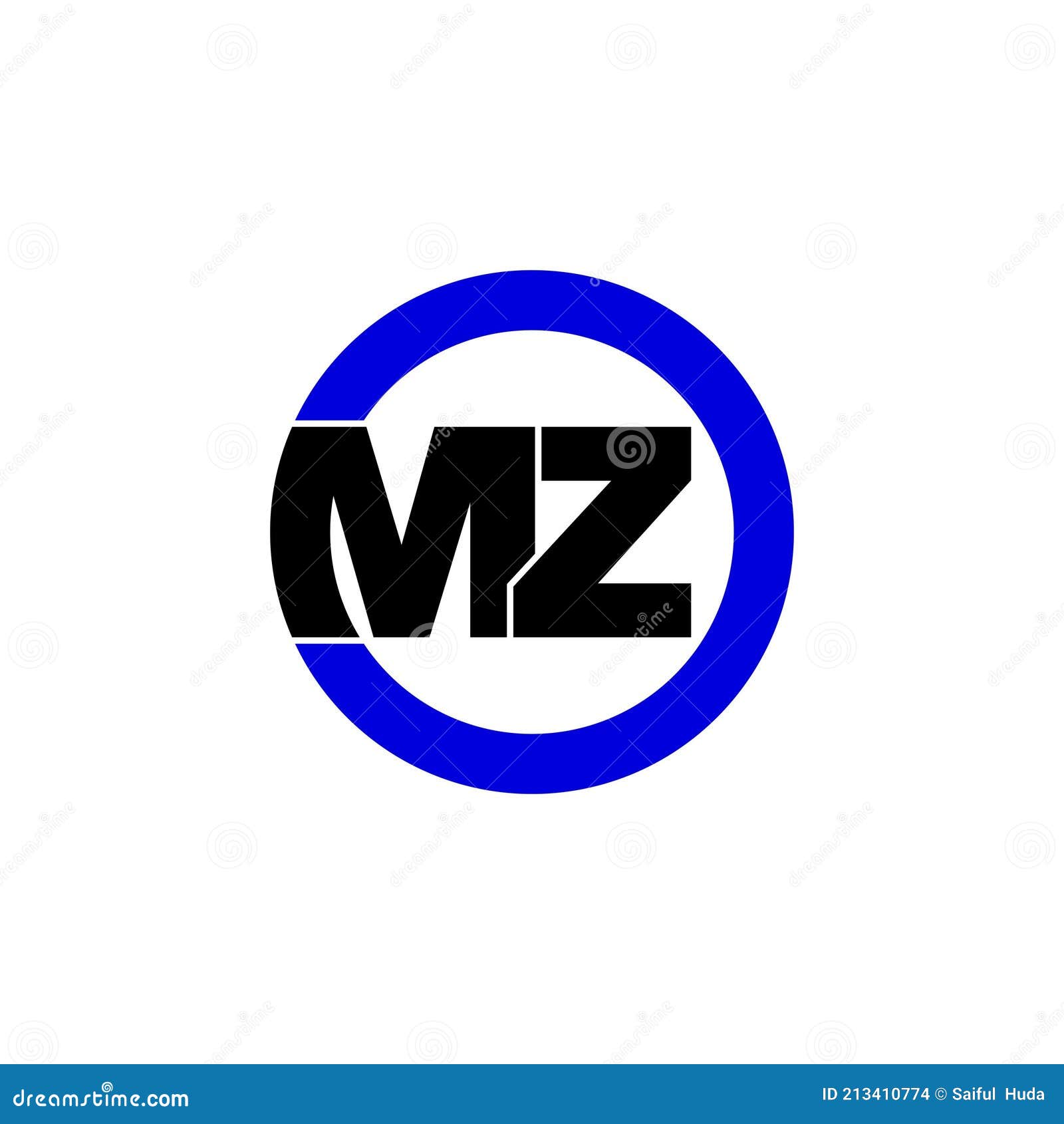 Letter MZ Simple Monogram Logo Icon Design. Stock Vector - Illustration ...