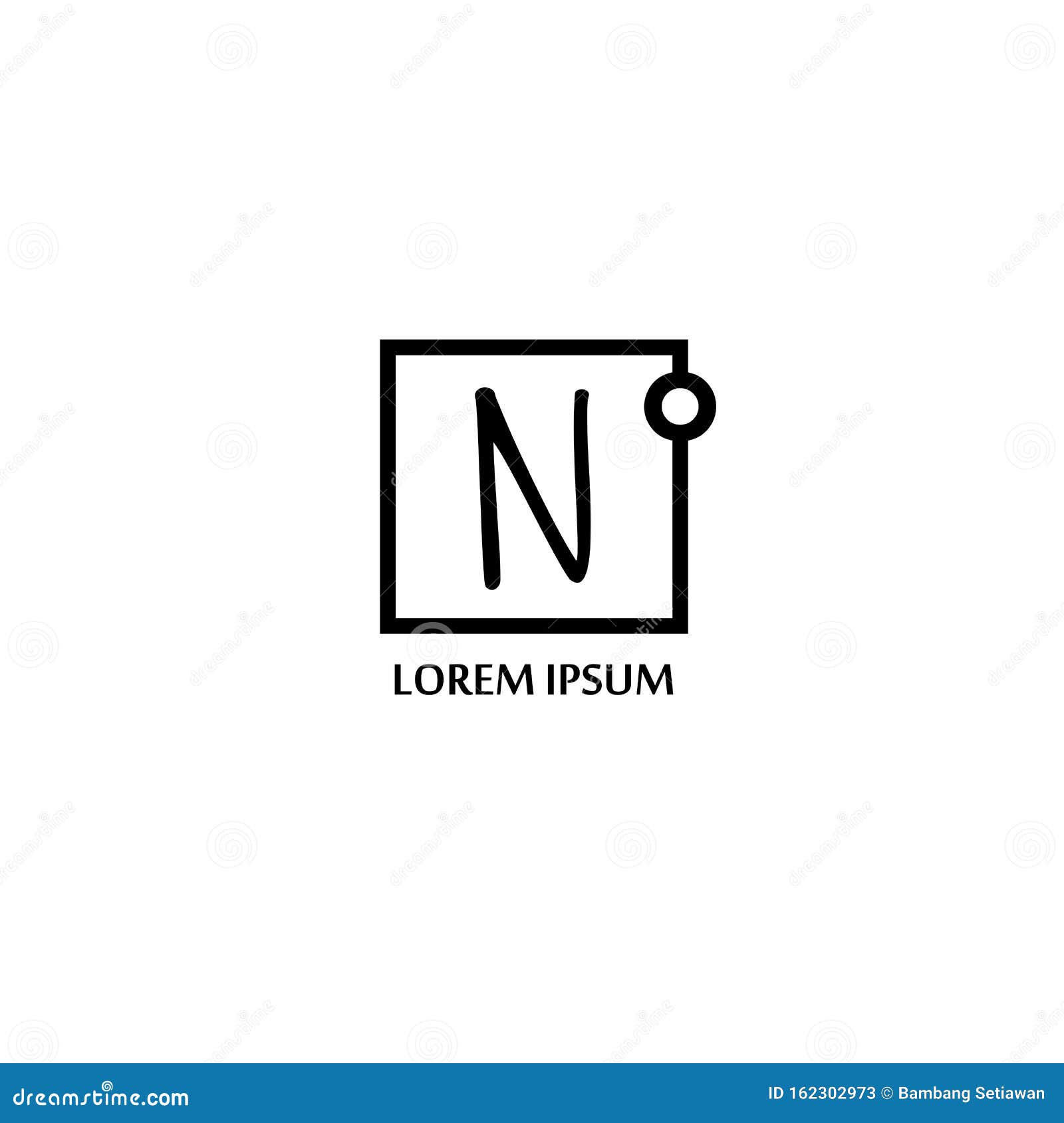Letter N Alphabetic Logo Design Template Stock Vector - Illustration of ...