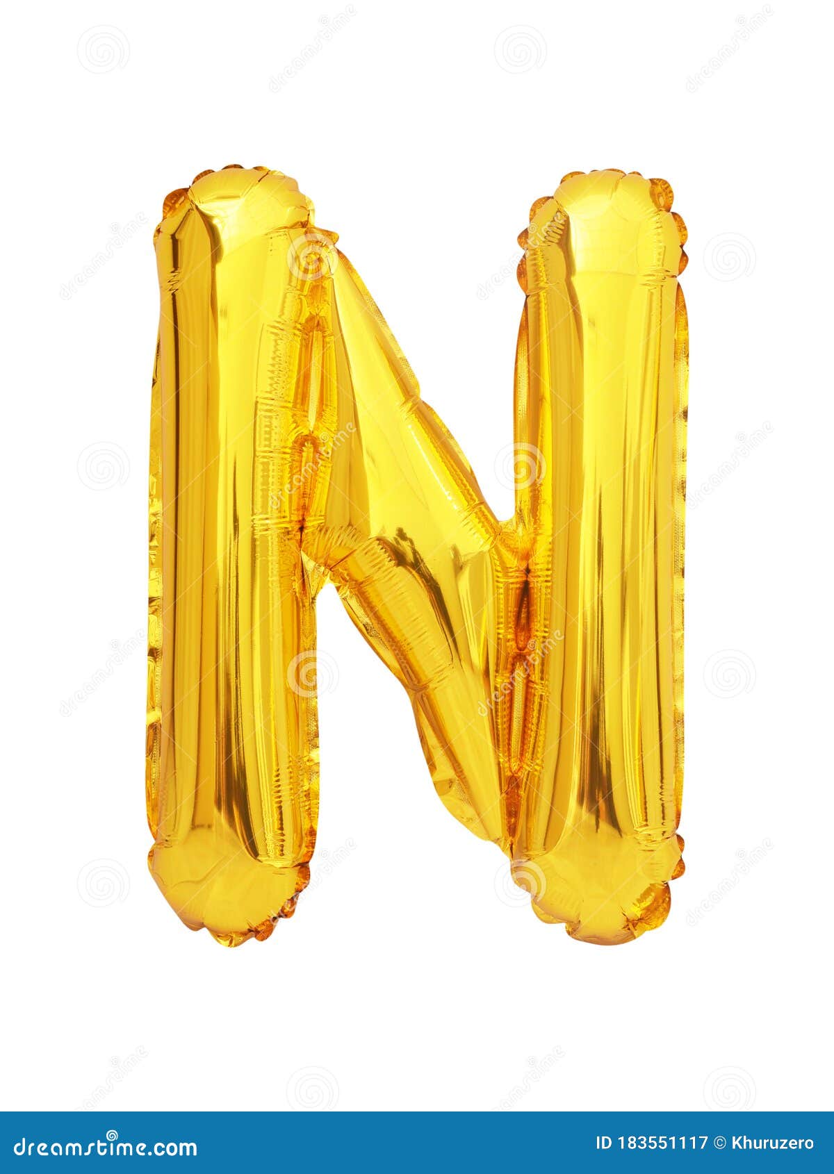 Letter N Balloon Font Isolated on White Stock Image - Image of ...