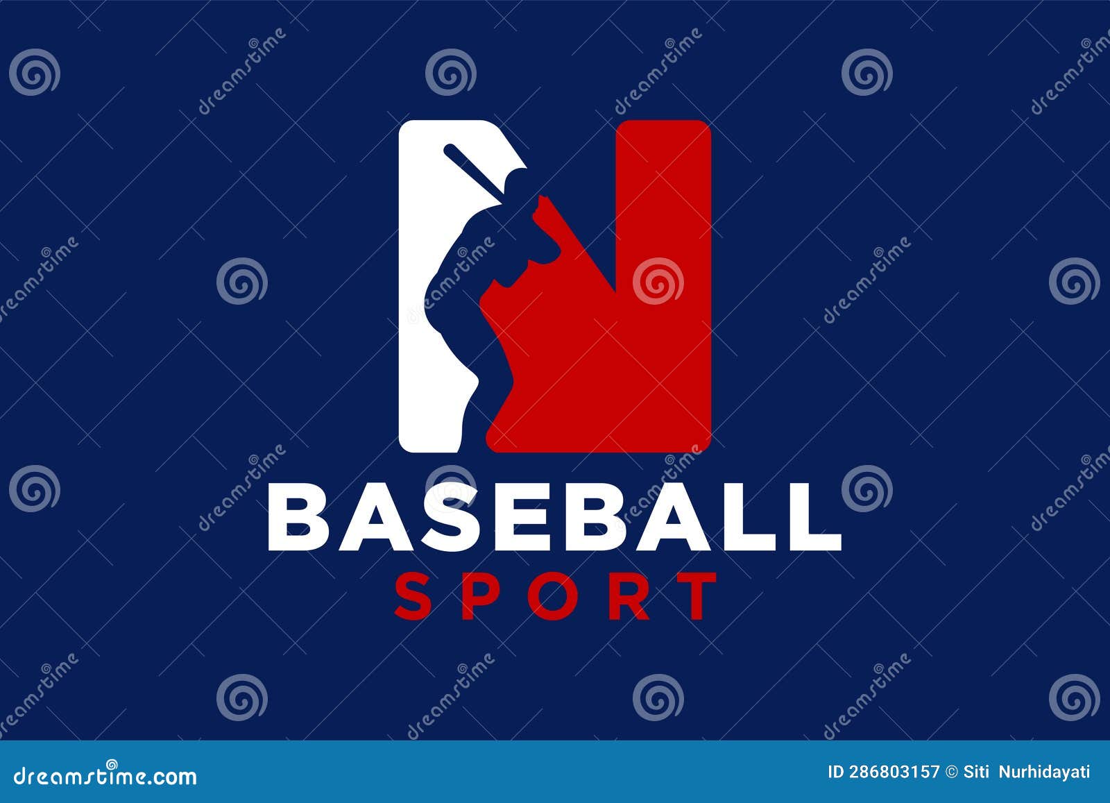 Letter N Baseball Logo Icon Vector Template, Stock Vector ...