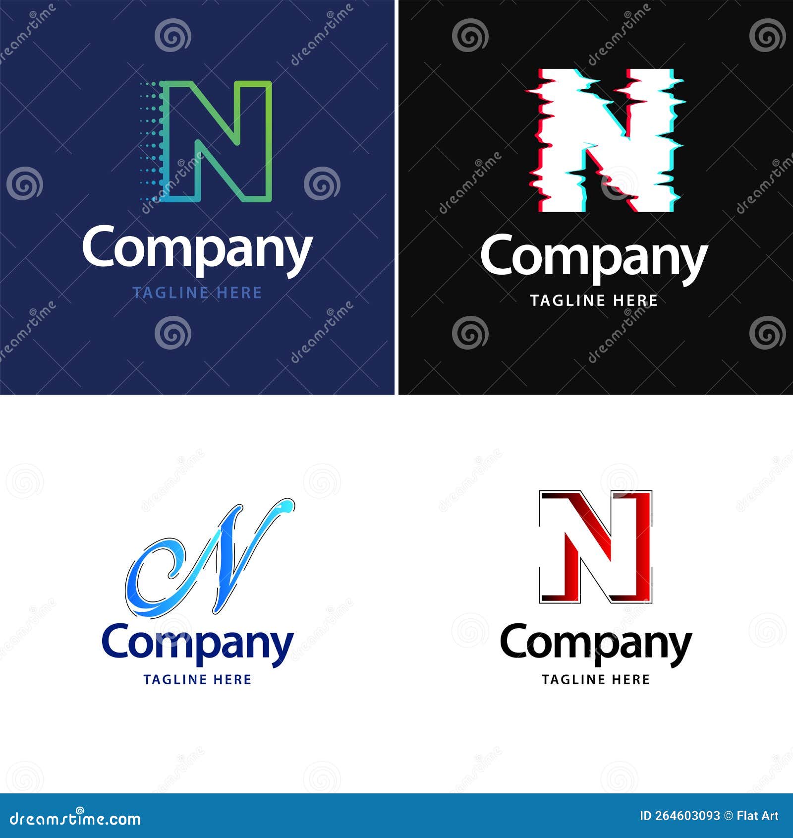 Letter N Big Logo Pack Design Creative Modern Logos Design for Your ...