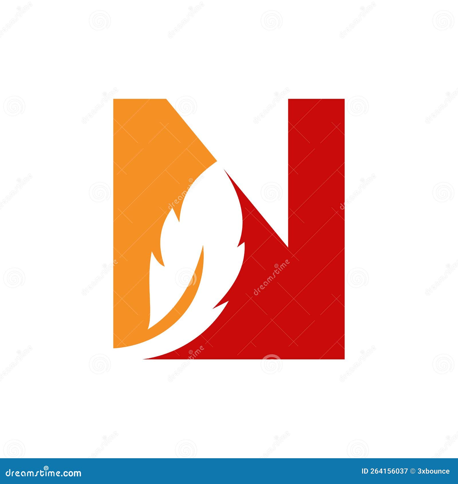 Letter N Bird Feather Logo Design Concept for Law Identity Vector ...