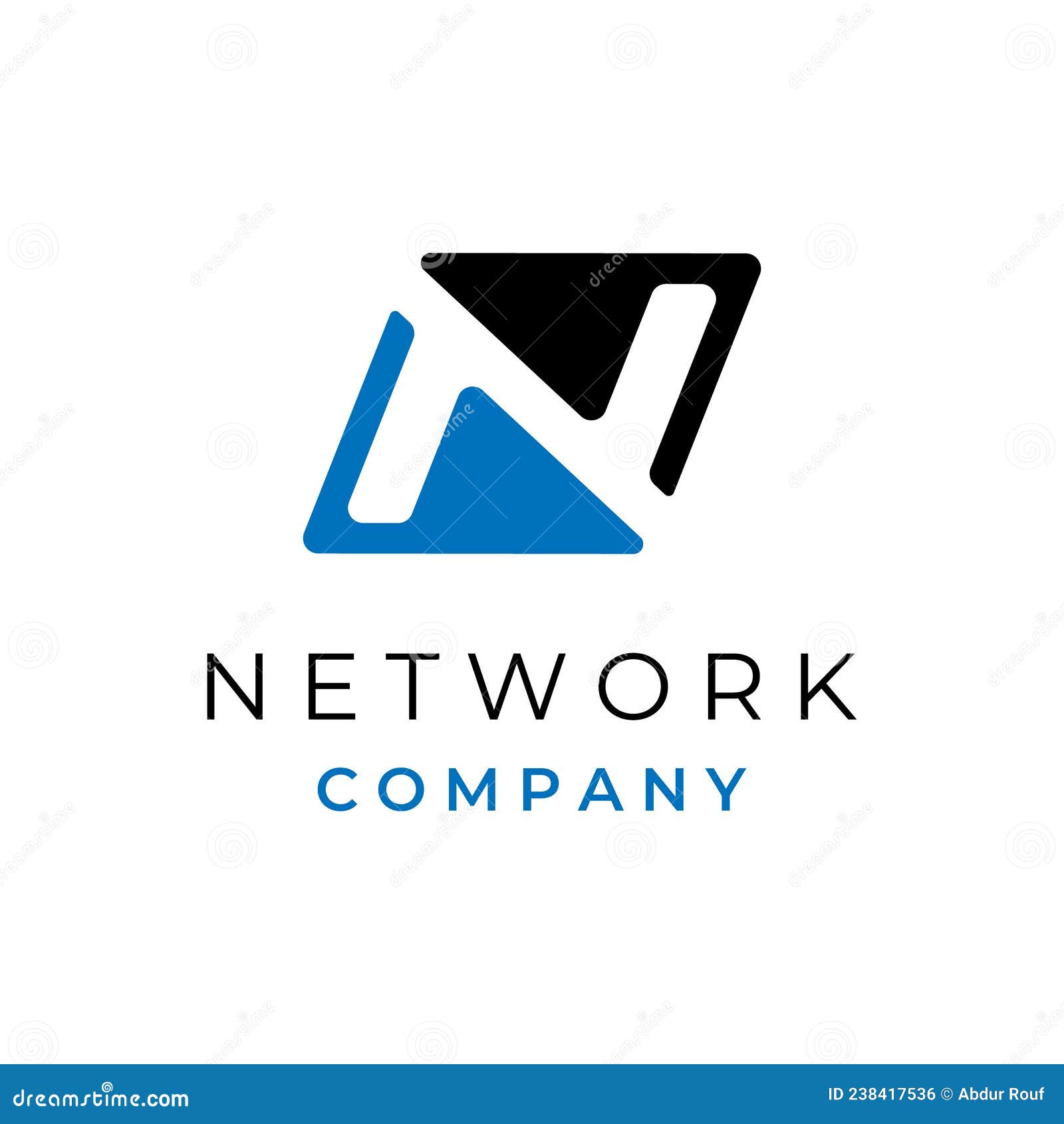 Letter N Blue Technology Logo Stock Vector - Illustration of graphic ...