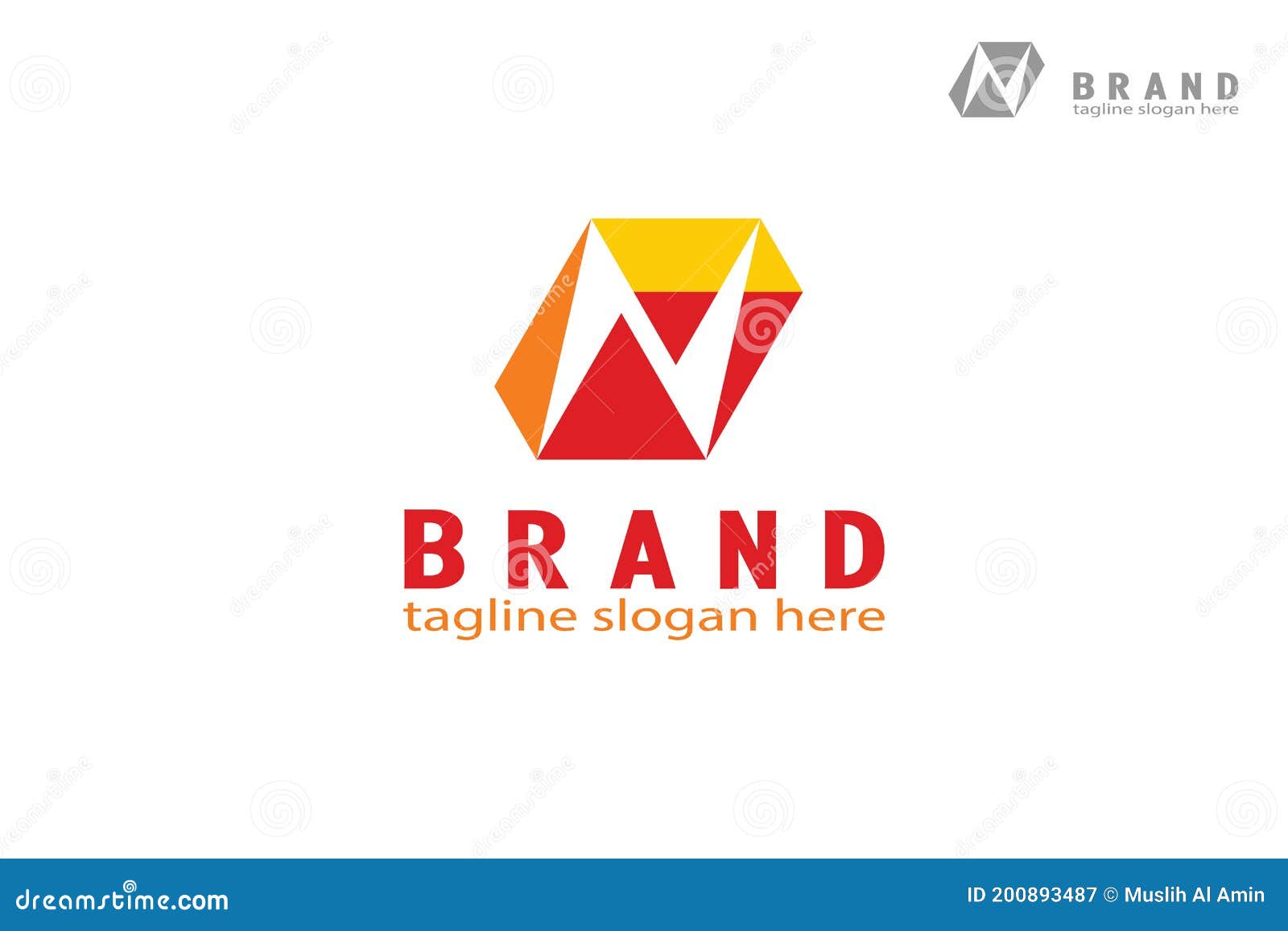 Letter N Box Logo stock vector. Illustration of minimalist - 200893487