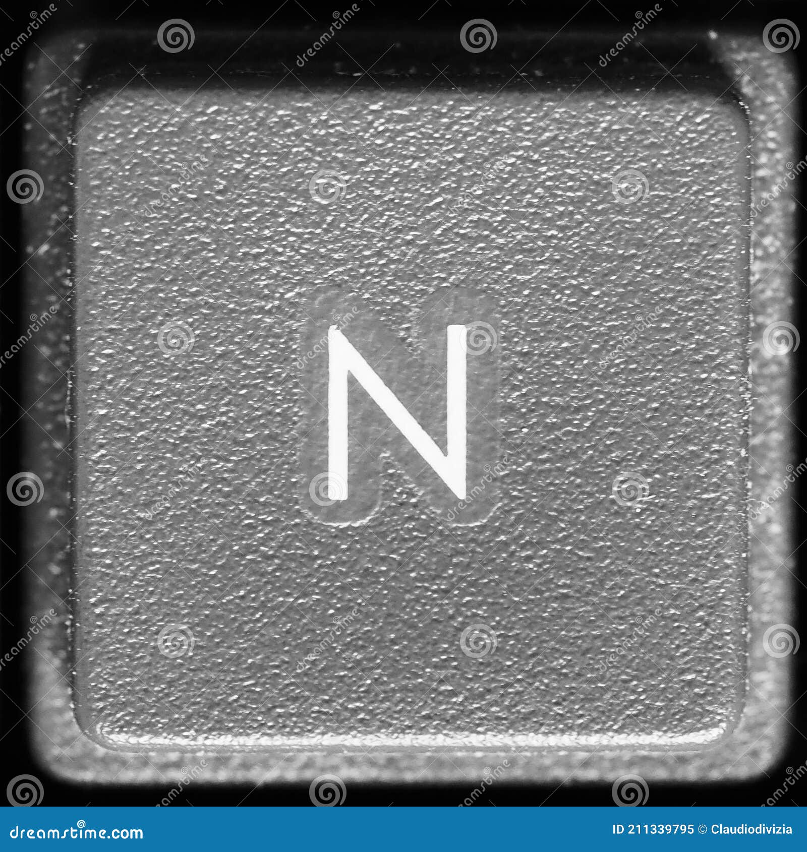 Letter N on Computer Keyboard Stock Image - Image of paper, sign: 211339795