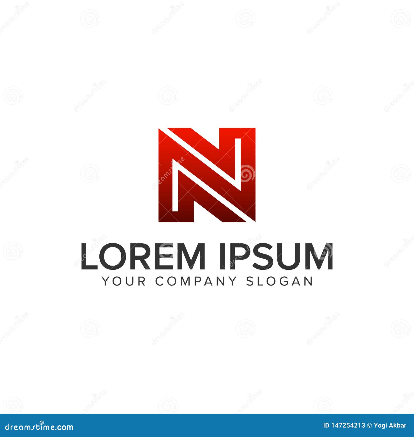 Letter N Creative Unique Logo Design Concept Template. Fully Editable ...