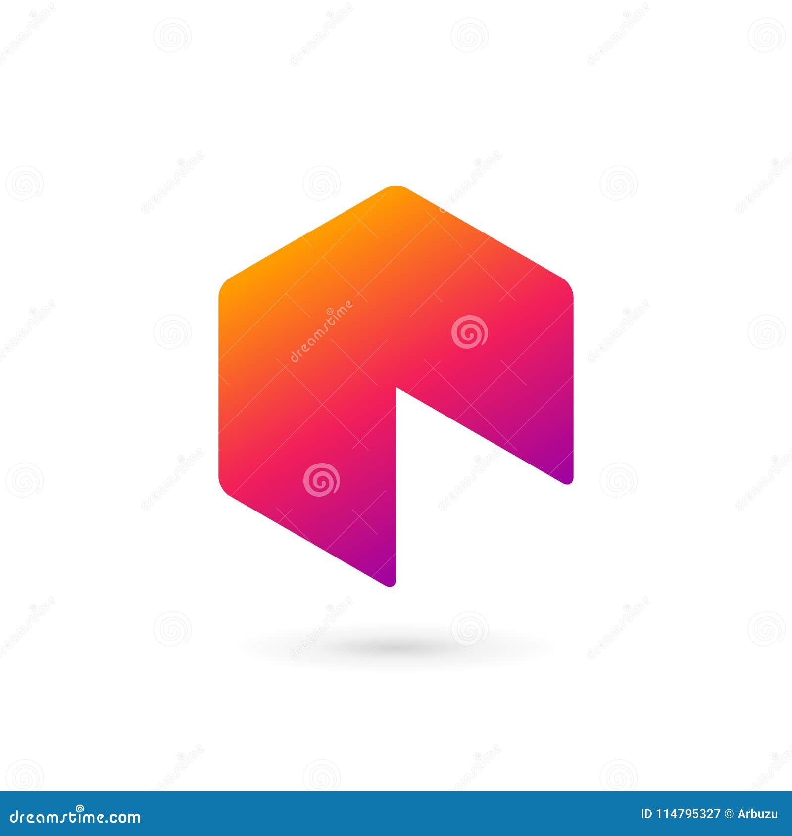 Letter N Cube Icon Design Template Elements Stock Vector - Illustration ...