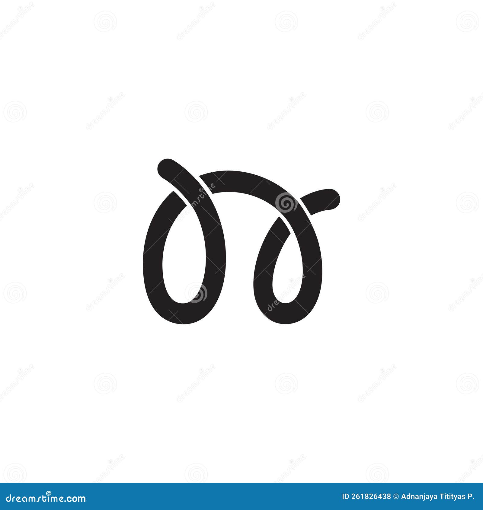 Letter N Cute Spiral Abstract Logo Vector Stock Vector - Illustration ...