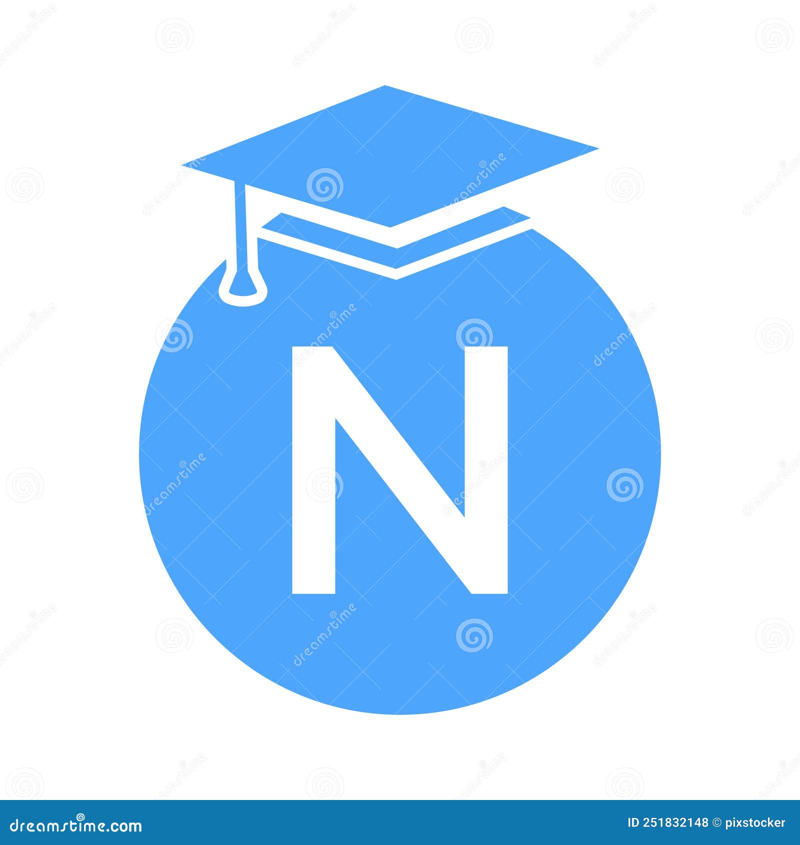 Letter N Education Logo Template. Education Logotype Concept with ...