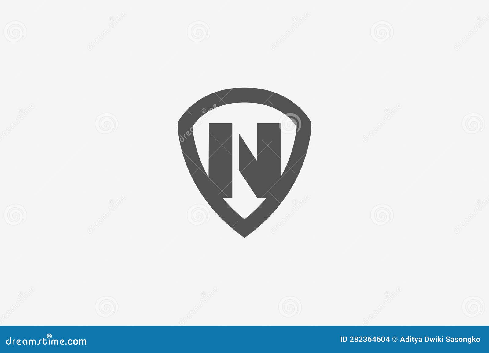 Letter N emblem logo stock vector. Illustration of editable - 282364604