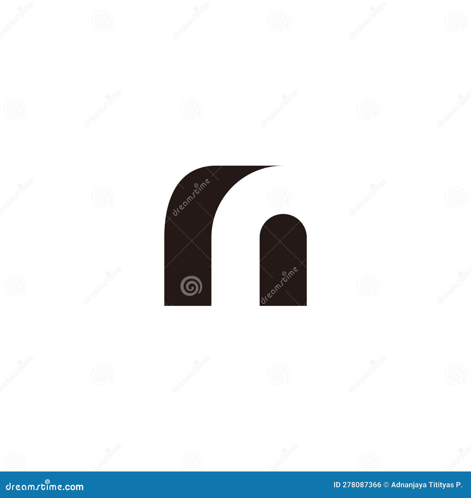 Letter N Gate Simple Geometric Logo Vector Stock Vector - Illustration ...