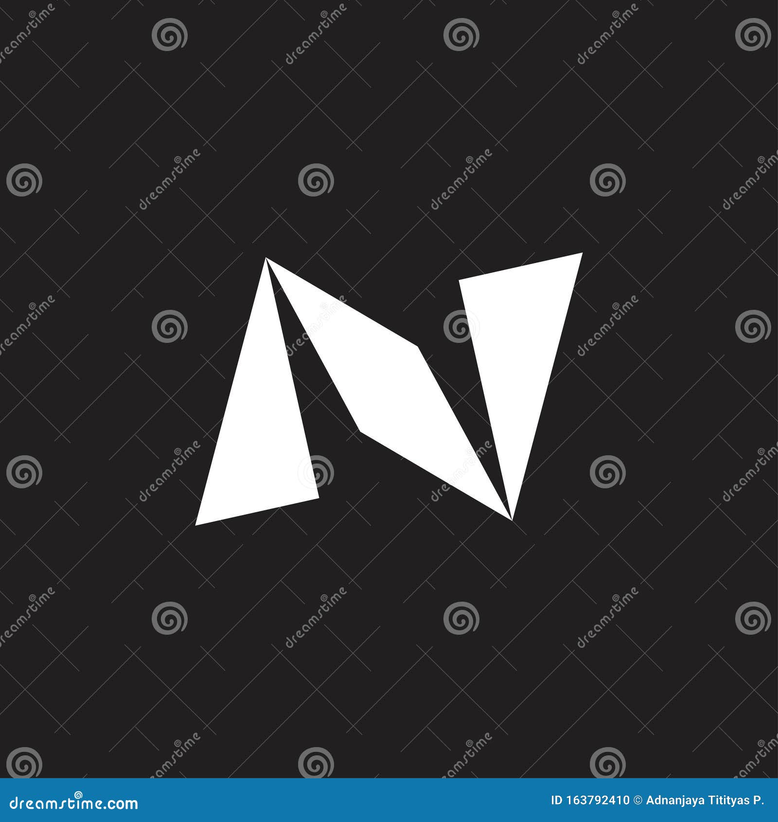 Letter N Geometric Arrow Logo Vector Stock Vector - Illustration of ...