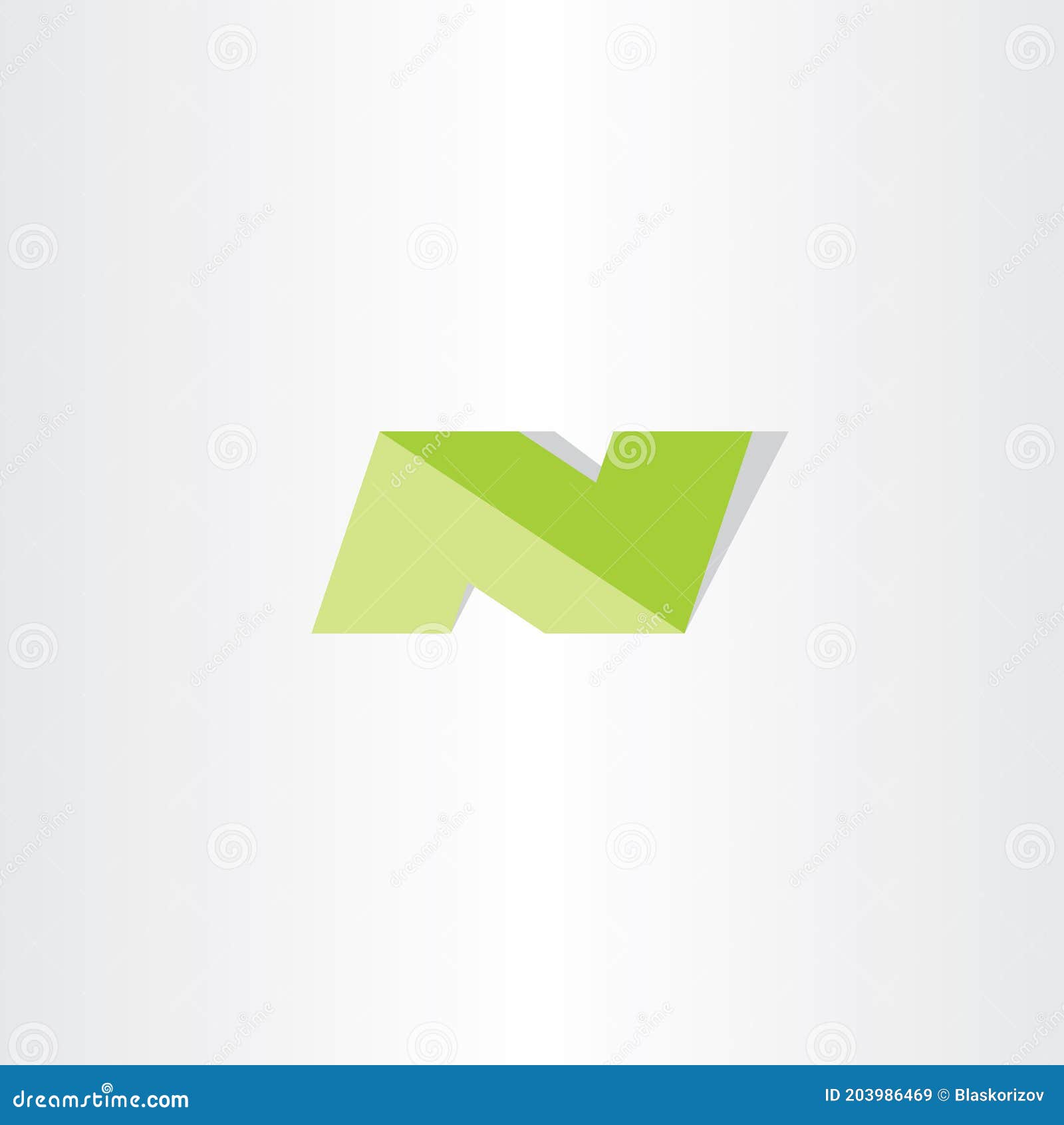 Letter N Green Logo Vector Sign Element Icon Stock Vector ...
