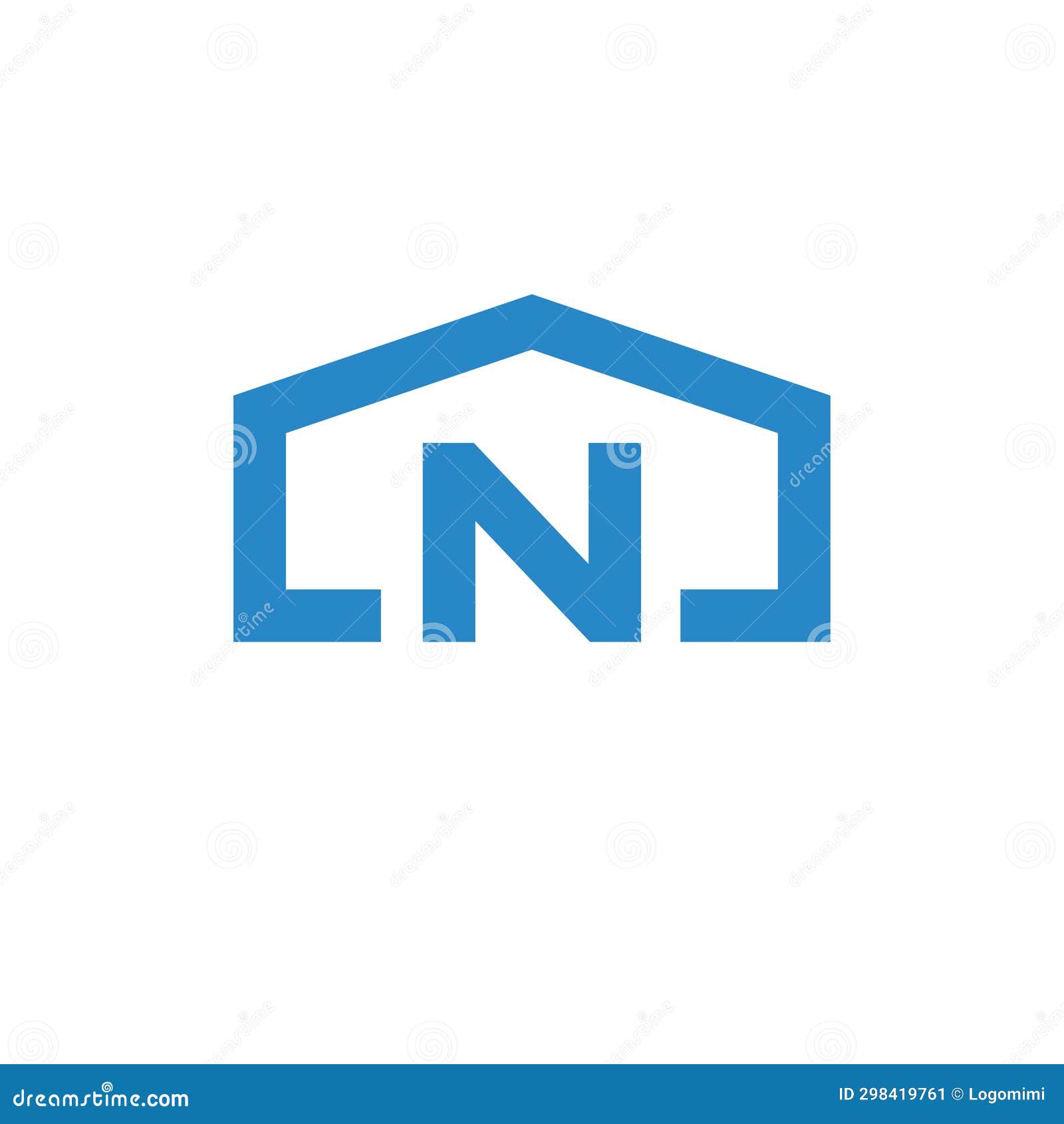 Letter N House Logo Design, Initial N Home Logo Vector Stock Vector ...