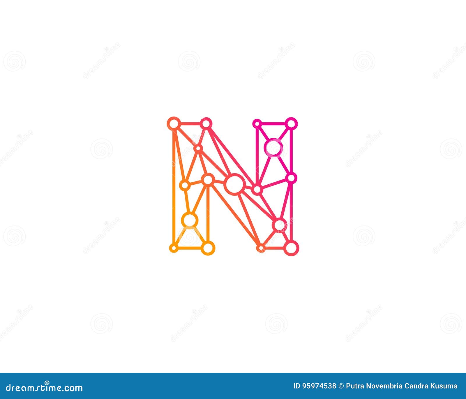 Letter N Icon Logo Design Element Stock Vector - Illustration of ...