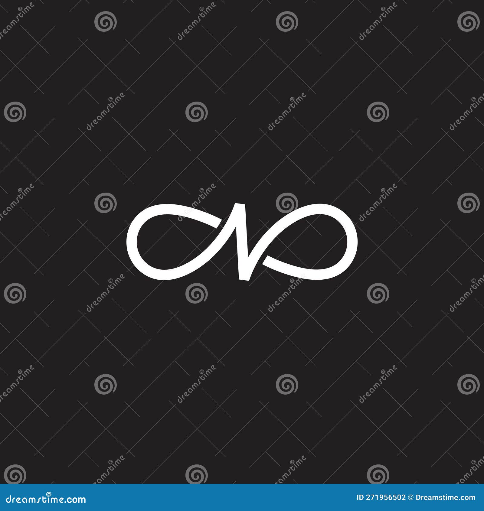 Letter N Infinity Line Simple Icon Vector Stock Vector - Illustration ...