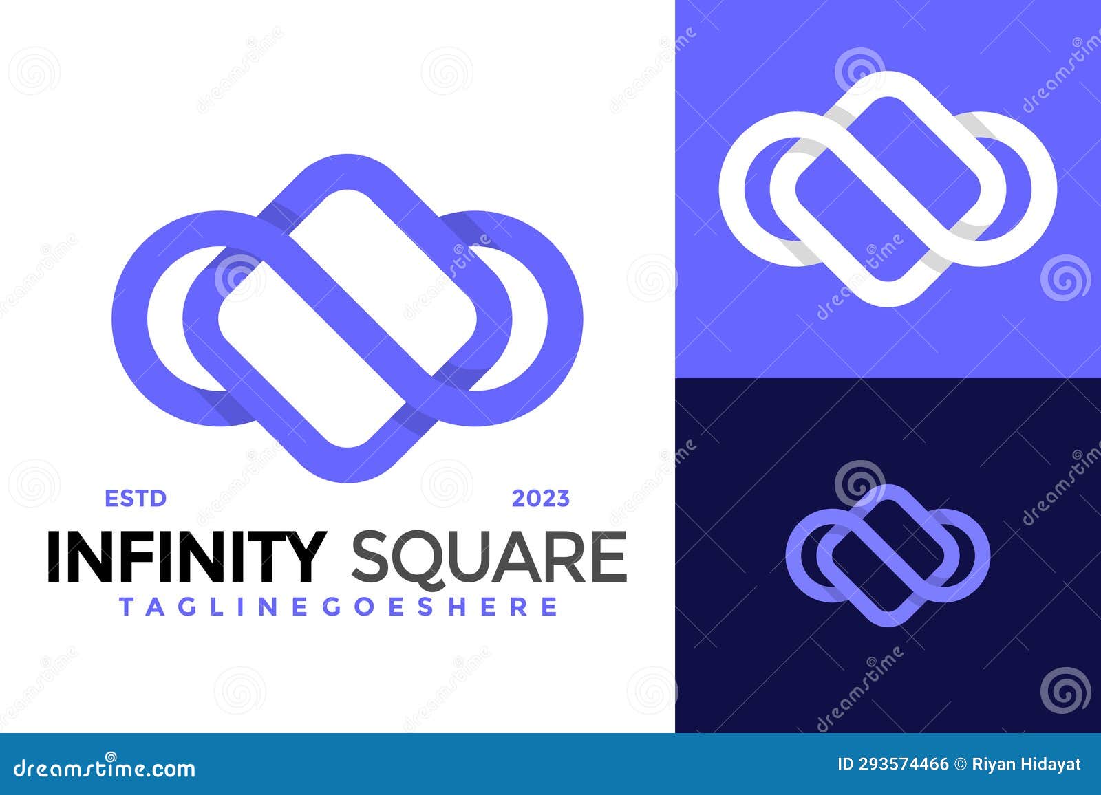 Letter N Infinity Square Logo Design Vector Symbol Icon Illustration ...