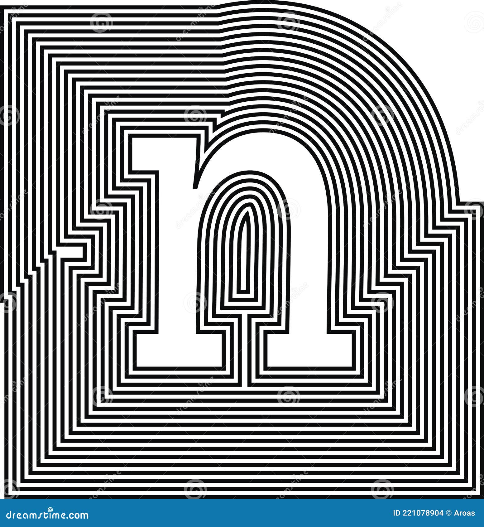 Letter N Line Logo Icon Design Stock Vector - Illustration of frame ...