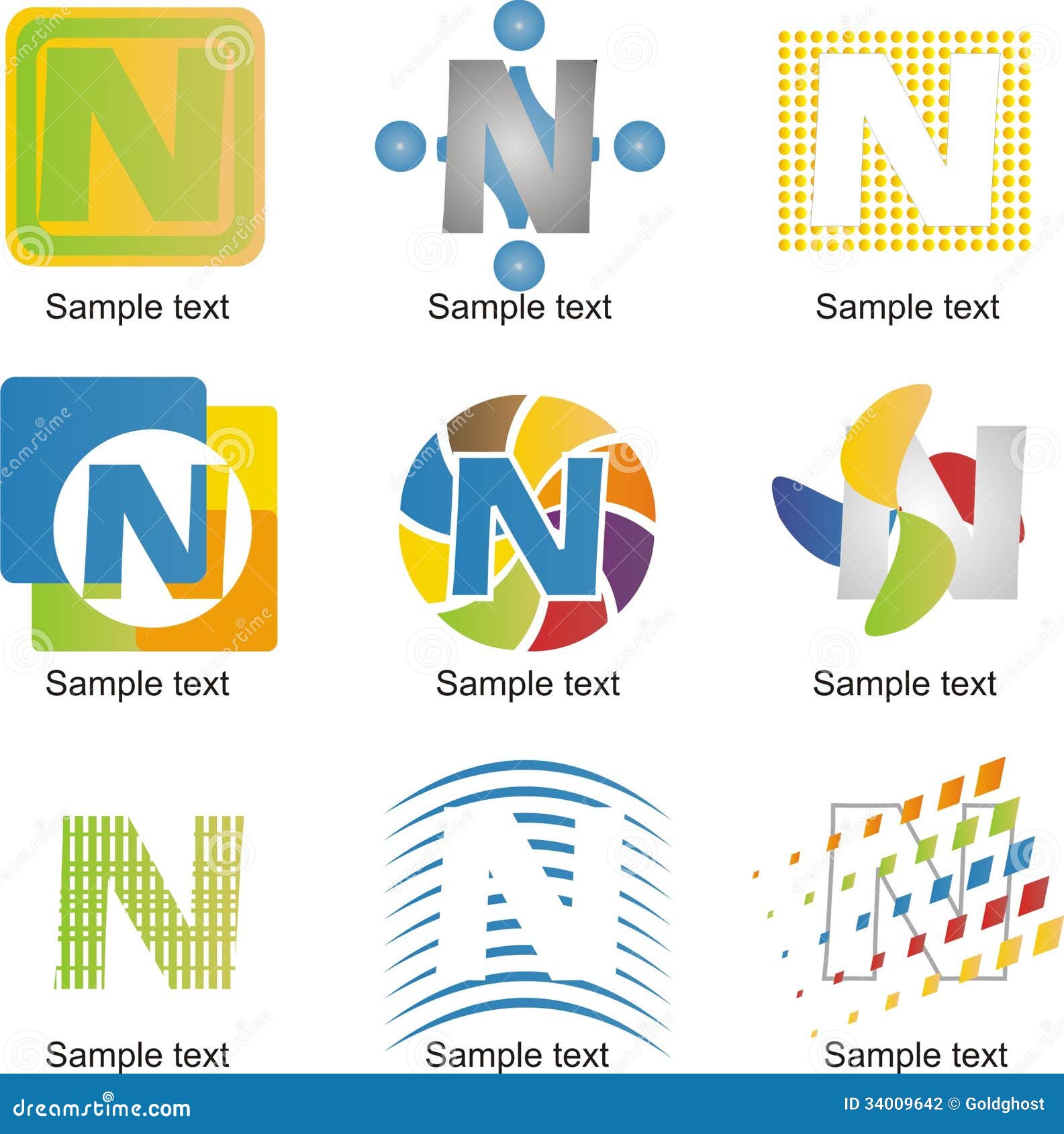 Letter N Logo stock vector. Illustration of advertisement - 34009642