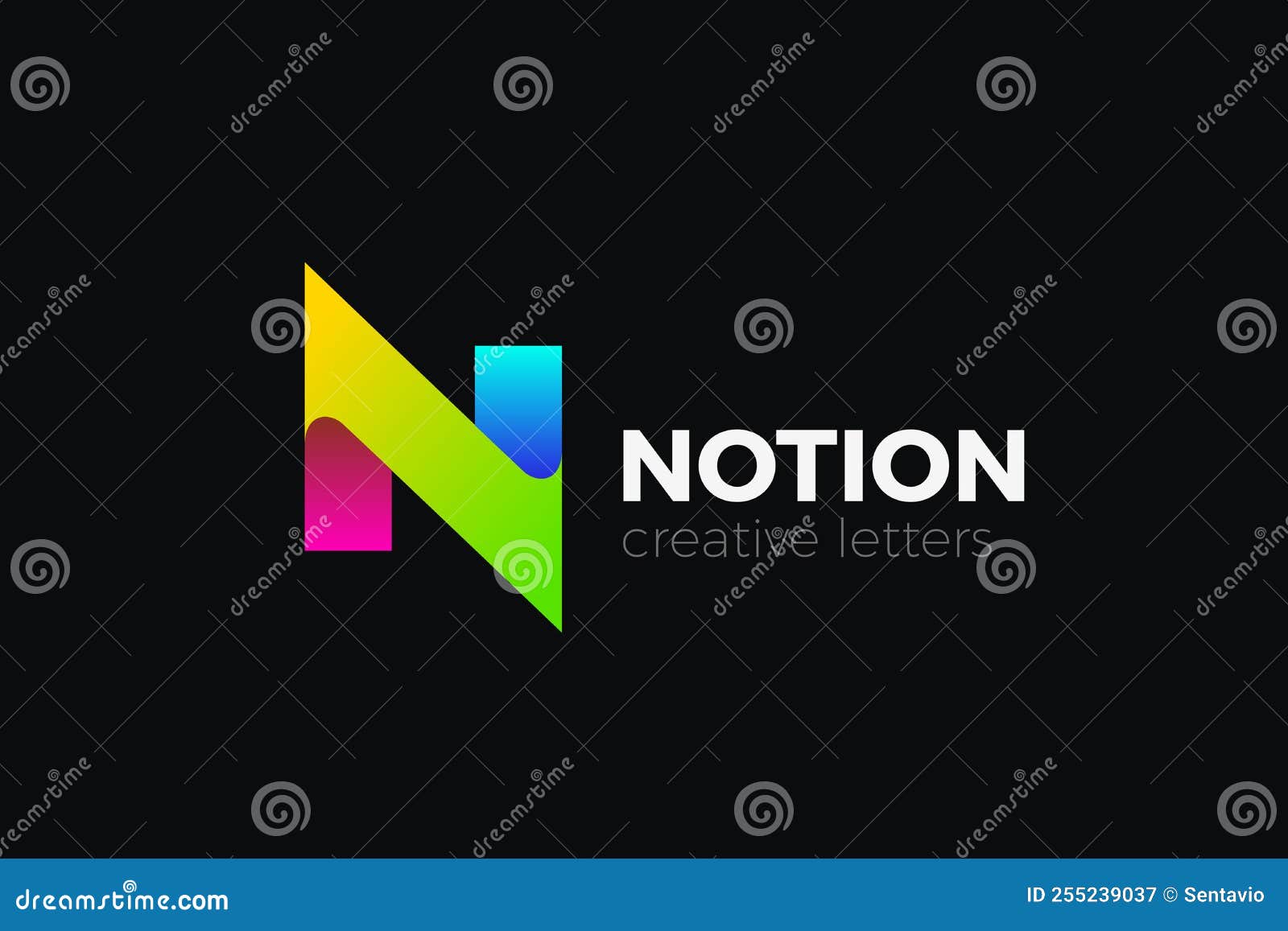Letter N Logo Design Vector Template. Monogram Logotype Concept Icon ...