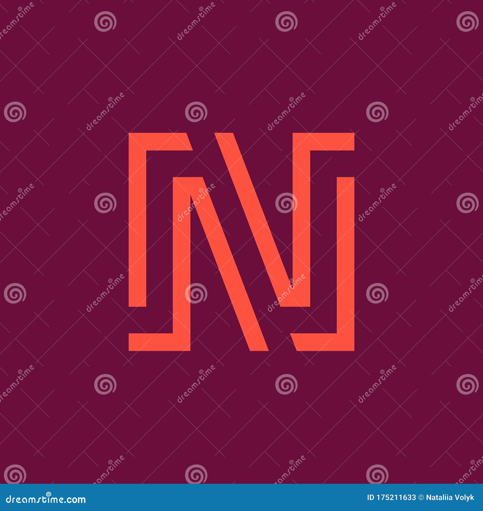 Letter N logo stock vector. Illustration of identity - 175211633