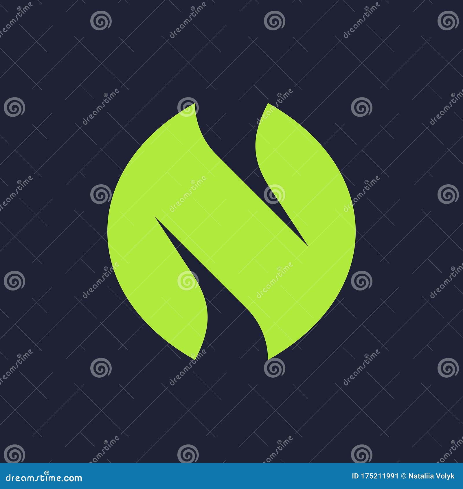 Letter N logo stock vector. Illustration of alphabet - 175211991
