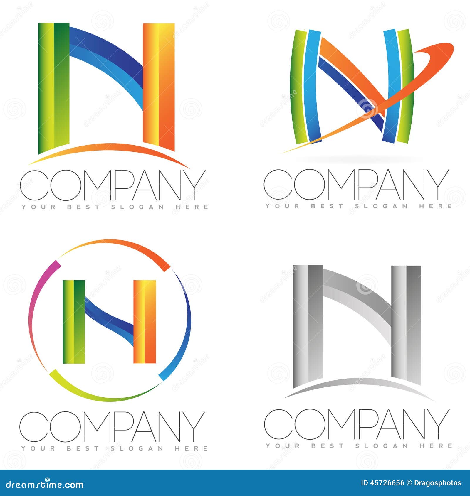 Letter N logo stock illustration. Illustration of colored - 45726656