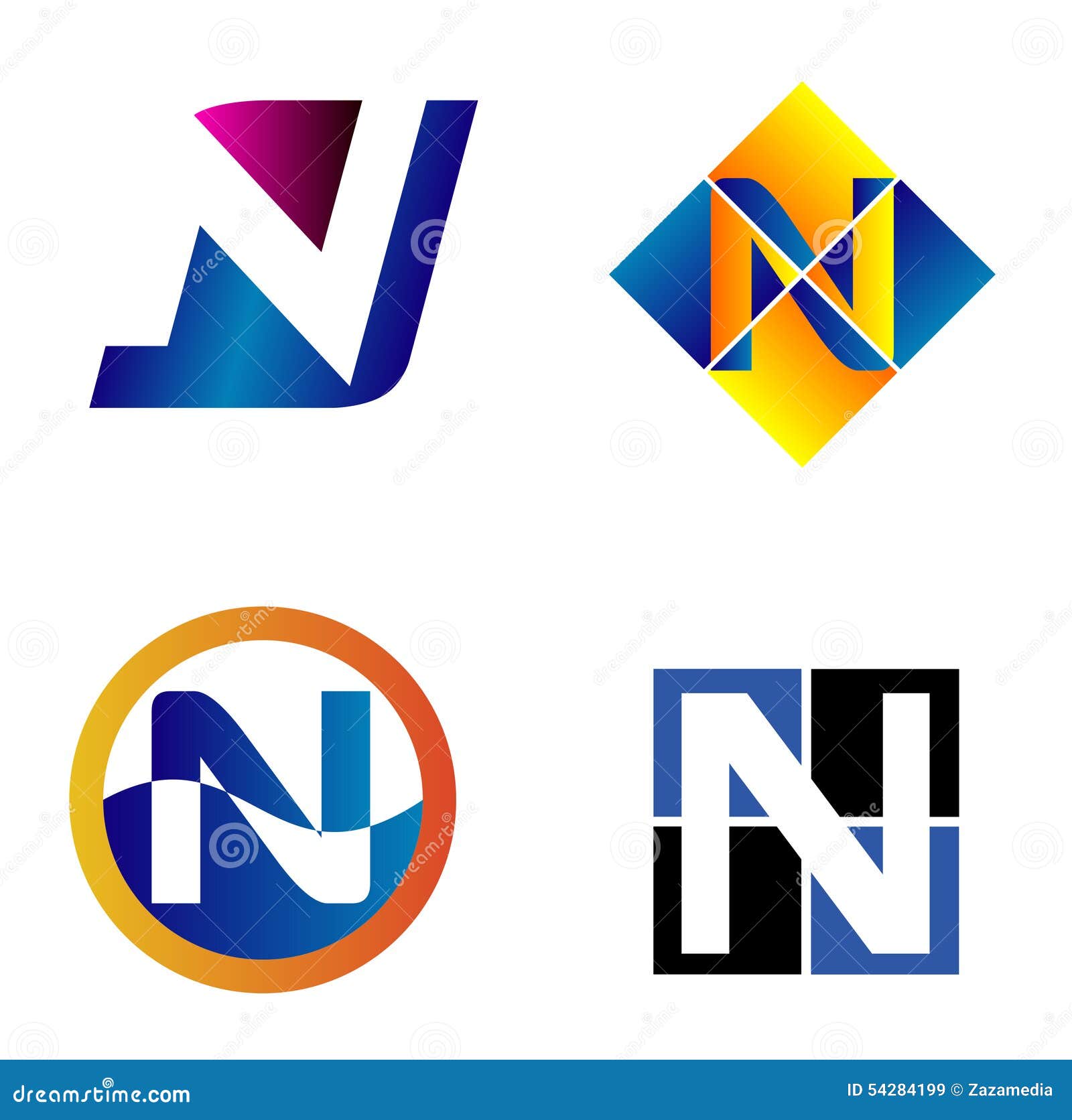 Letter N logo symbol stock vector. Illustration of corporate - 54284199